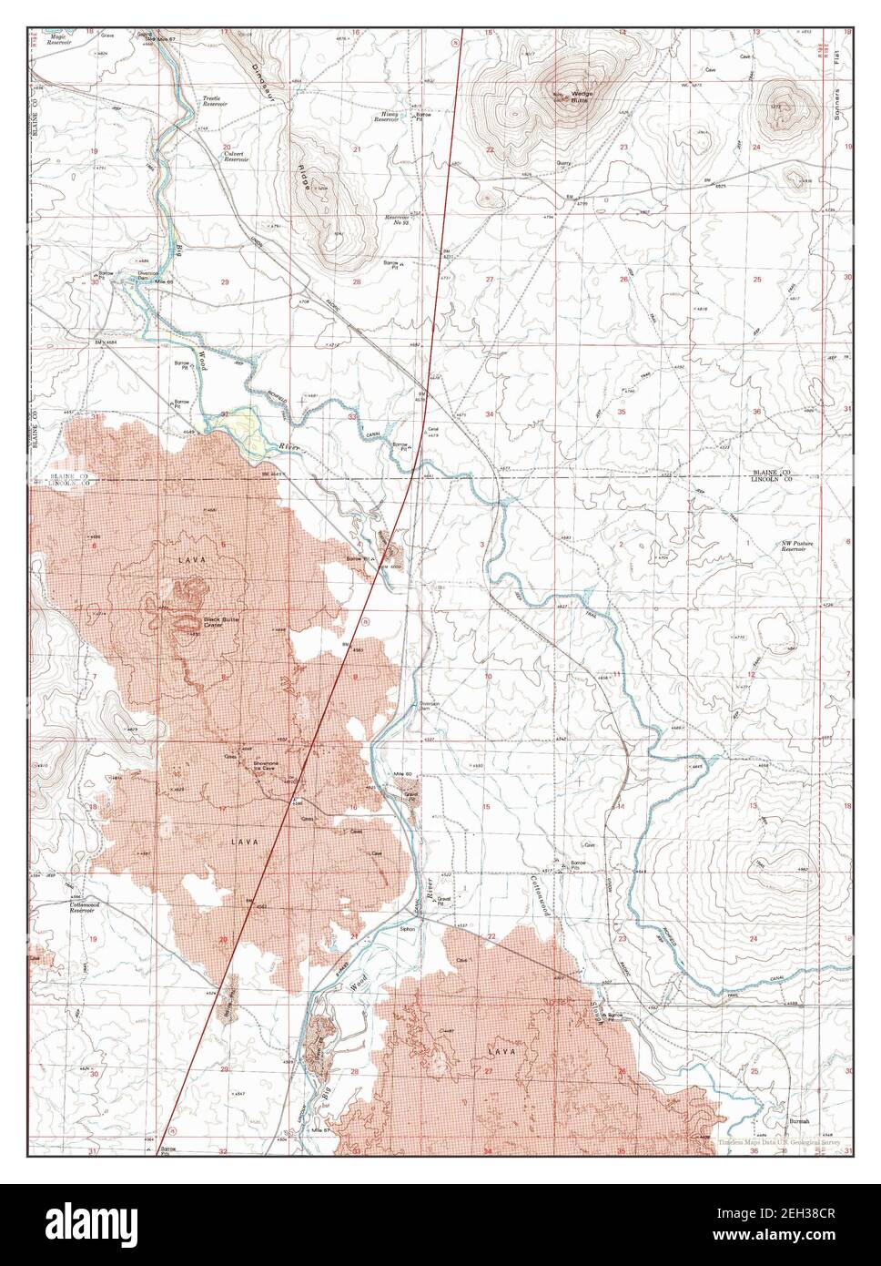 Map of shoshone Cut Out Stock Images & Pictures - Alamy