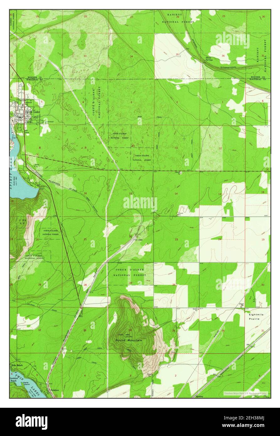 Map Of Spirit Lake High Resolution Stock Photography and Images - Alamy