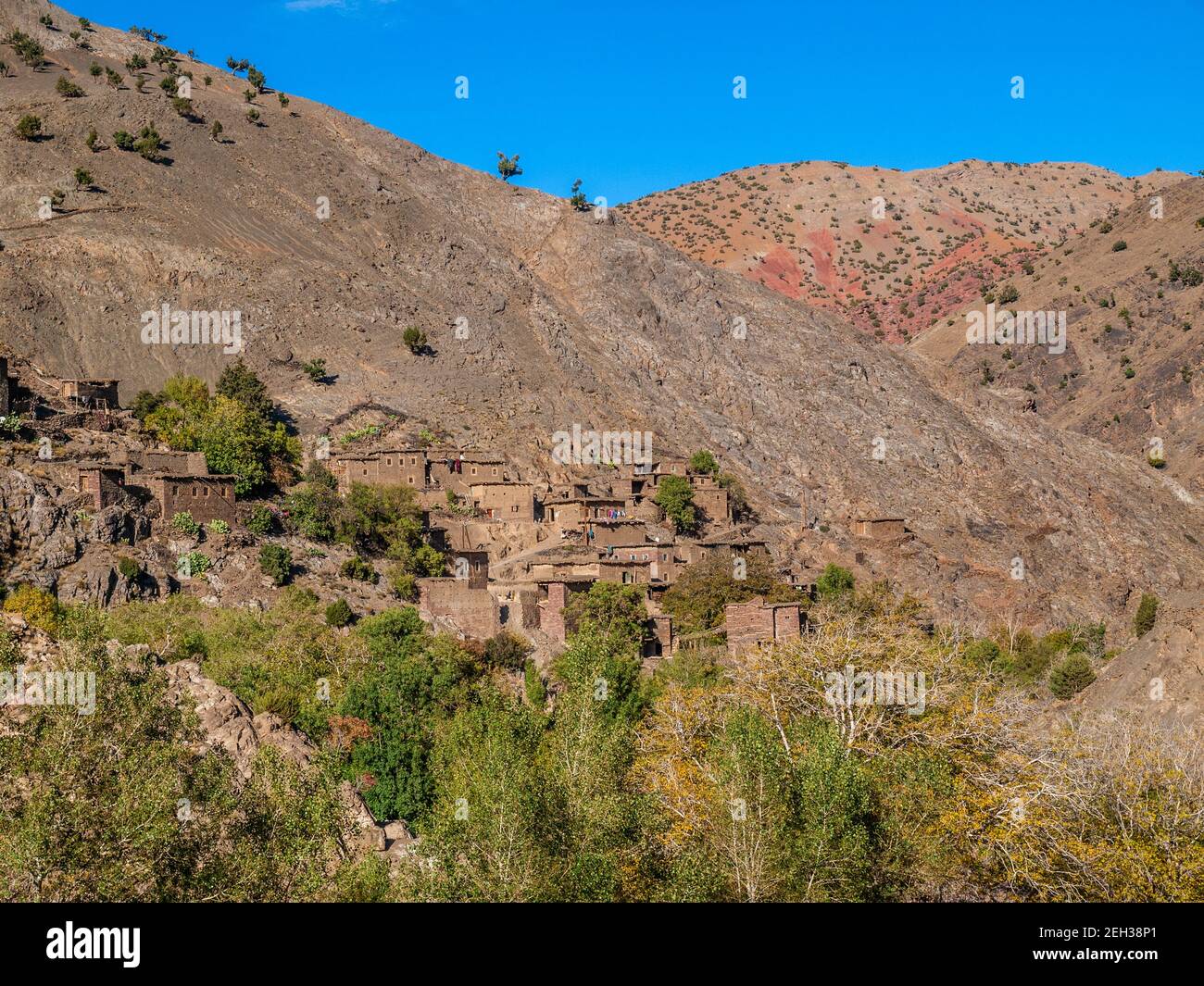Ancient Berber village in the High Atlas mountains of Morocco Stock ...