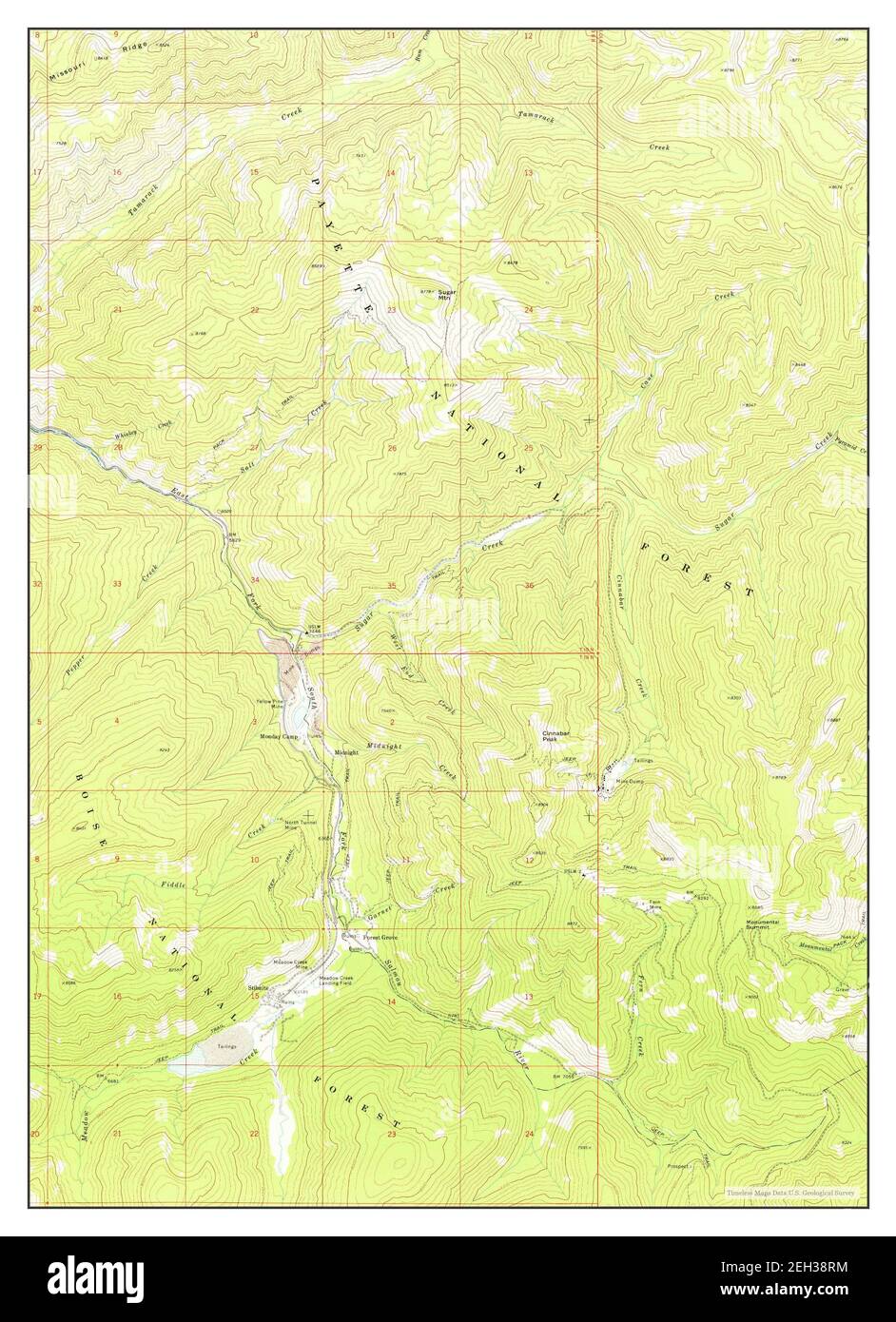 Stibnite, Idaho, map 1973, 1:24000, United States of America by ...