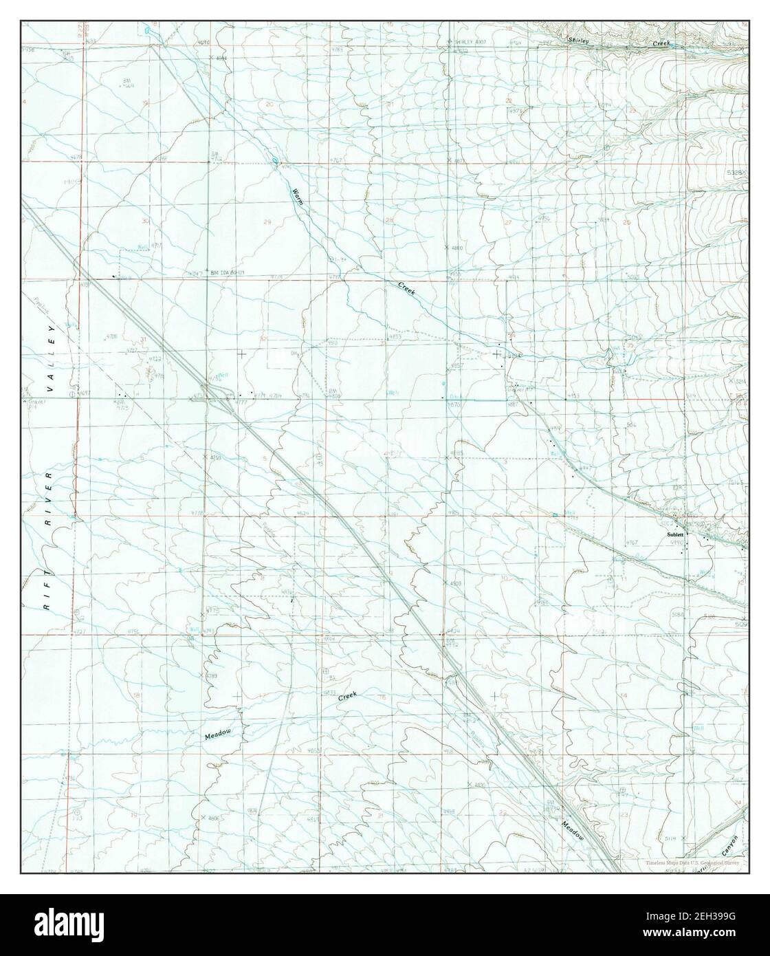 Sublett, Idaho, map 1985, 1:24000, United States of America by Timeless ...