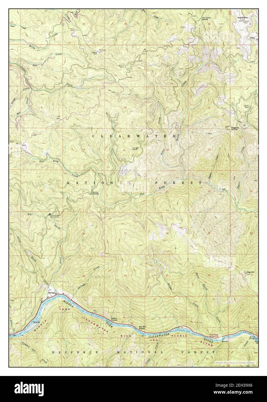 Syringa, Idaho, map 1966, 1:24000, United States of America by Timeless ...