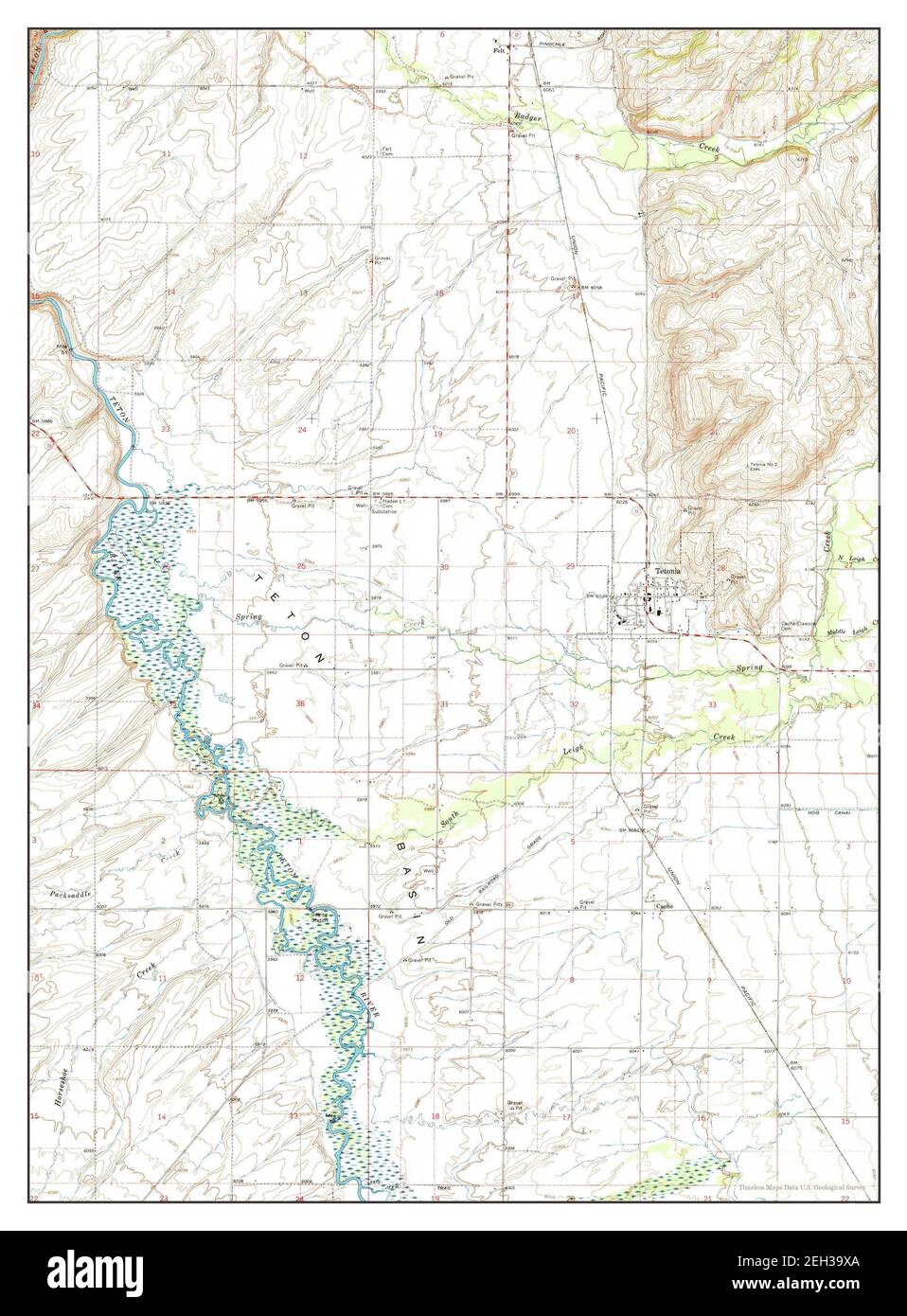 Tetonia, Idaho, map 1965, 1:24000, United States of America by Timeless ...