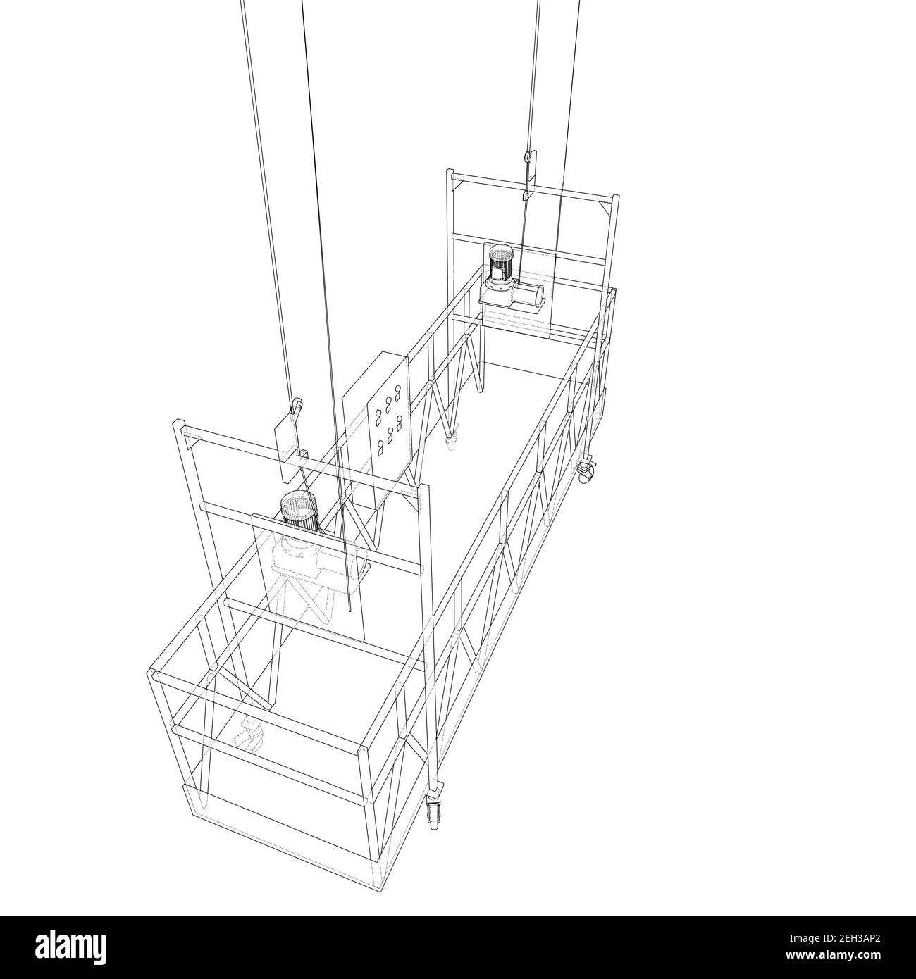 Empty construction elevator. Vector Stock Vector Image & Art - Alamy