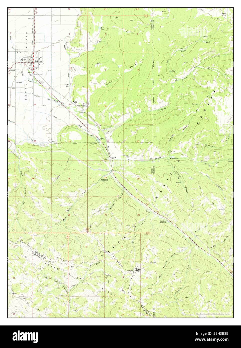 Victor, Idaho, map 1978, 1:24000, United States of America by Timeless ...
