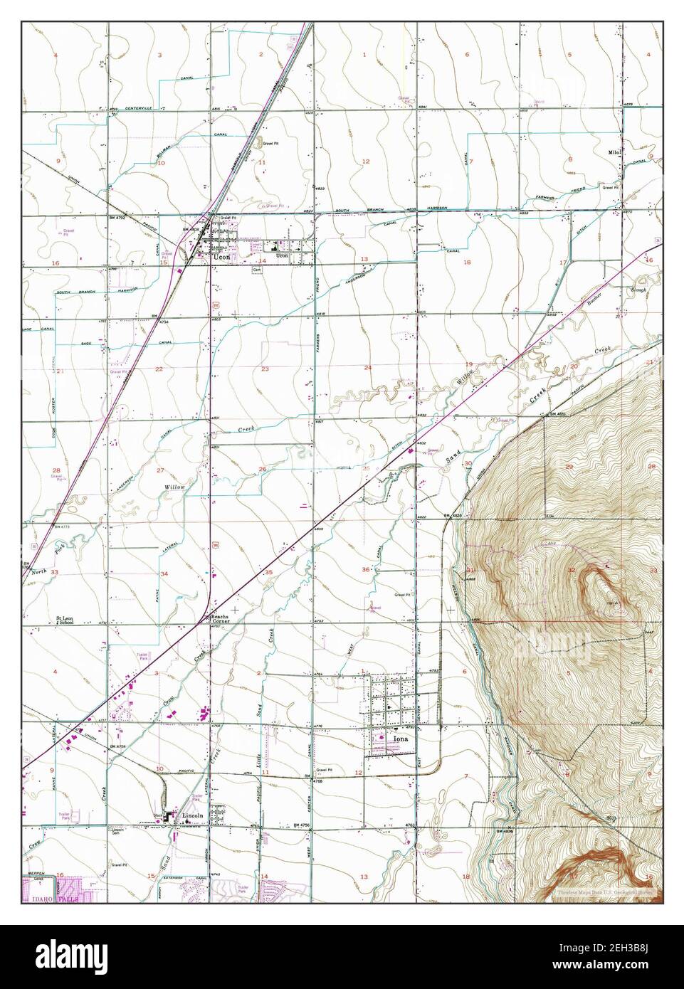 Ucon, Idaho, map 1948, 1:24000, United States of America by Timeless ...