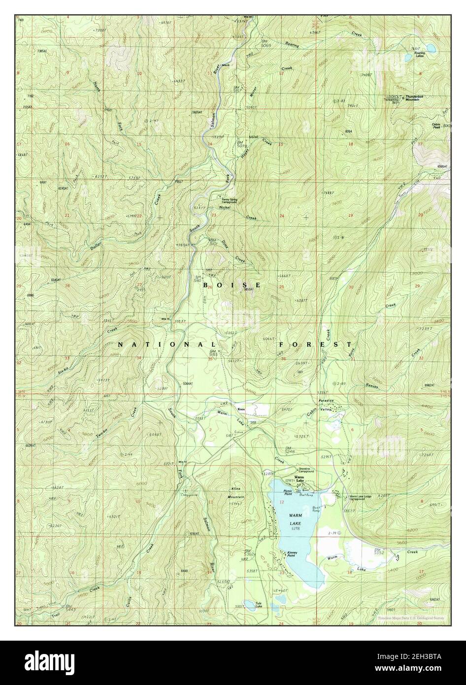 Warm Lake, Idaho, map 1988, 1:24000, United States of America by ...
