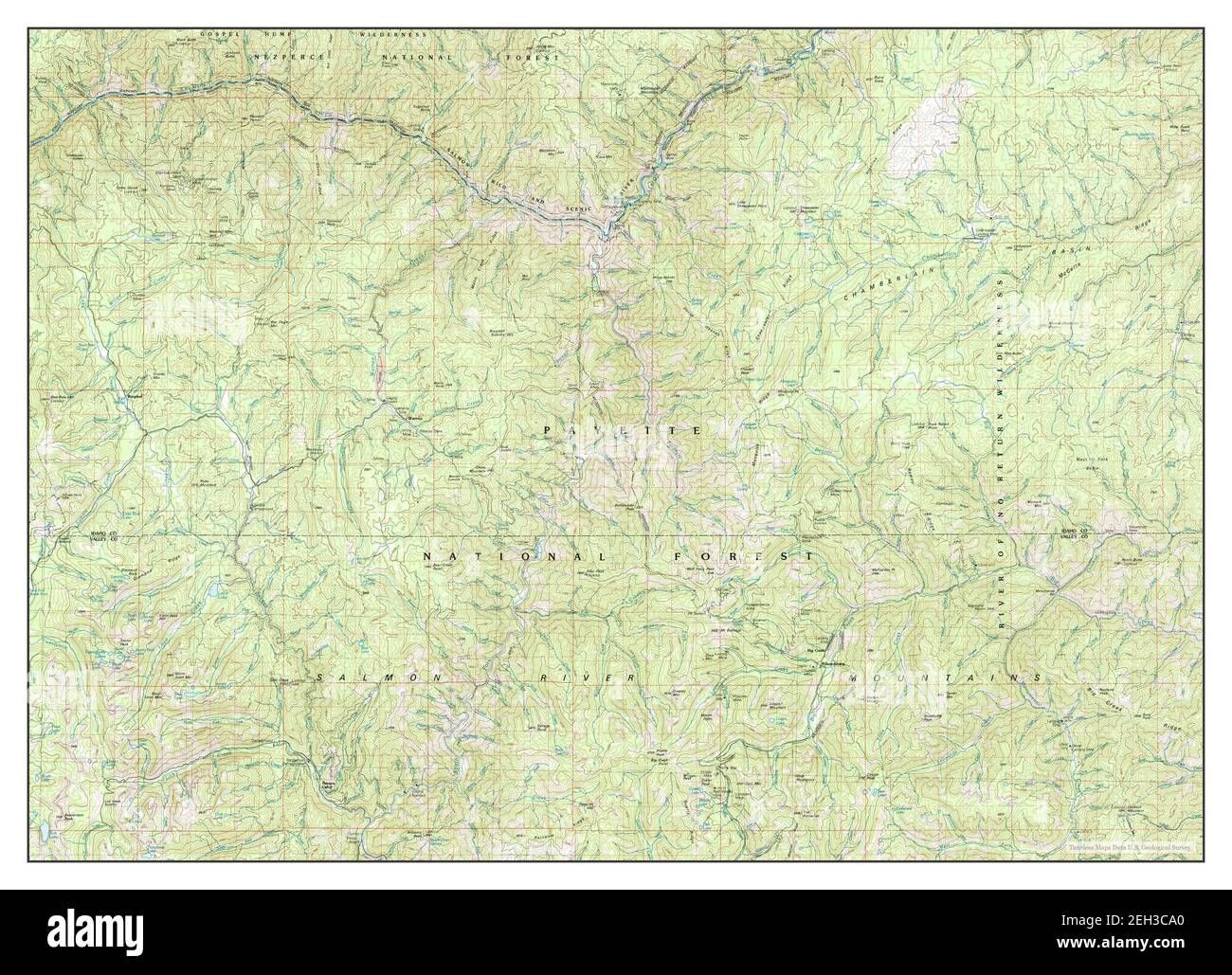Warren, Idaho, map 1981, 1:100000, United States of America by Timeless ...