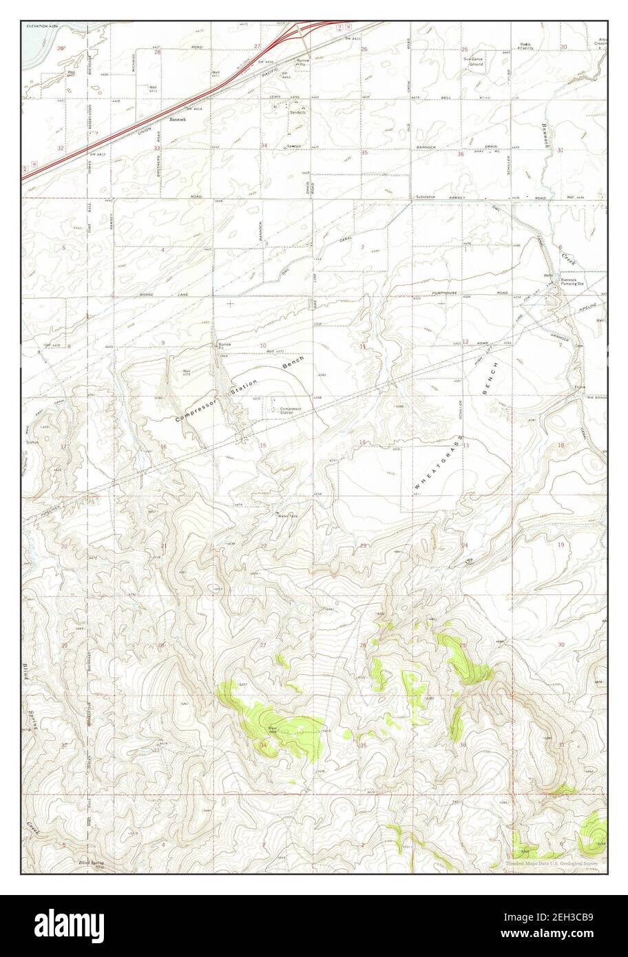 Wheatgrass Bench, Idaho, map 1971, 1:24000, United States of America by ...