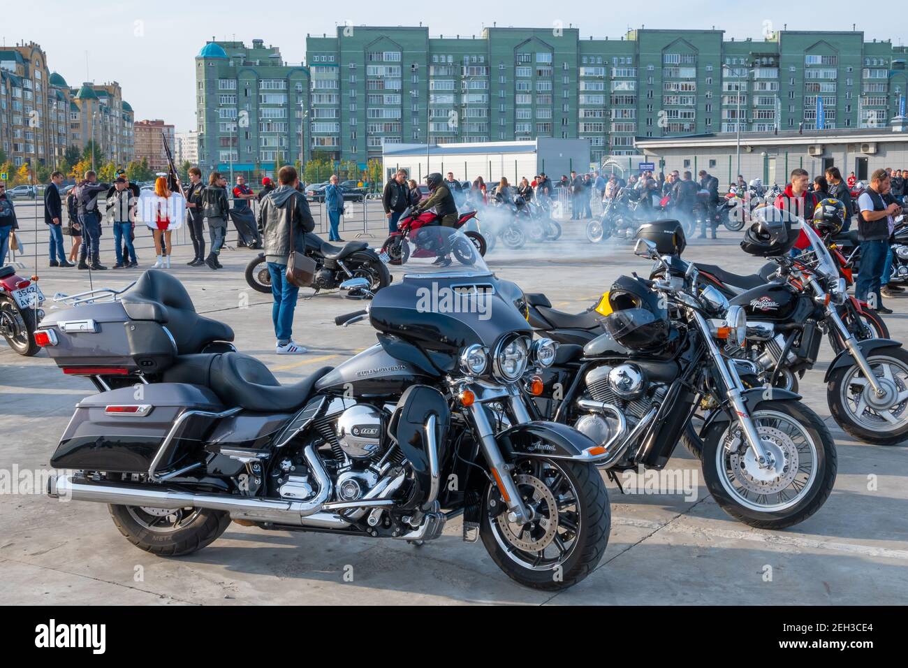 Biker Riding Motorcycle Low Angle High Resolution Stock Photography and ...