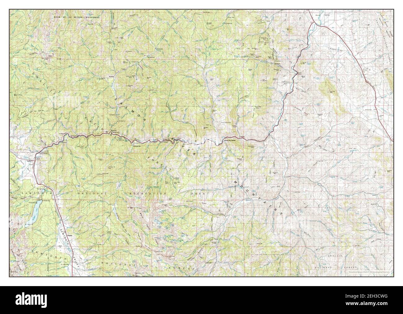 White Cloud Peaks, Idaho, map 1982, 1:100000, United States of America ...