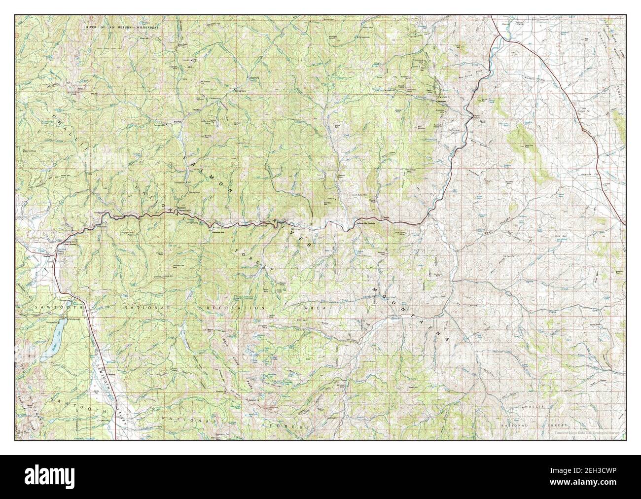 White Cloud Peaks, Idaho, map 1982, 1:100000, United States of America ...