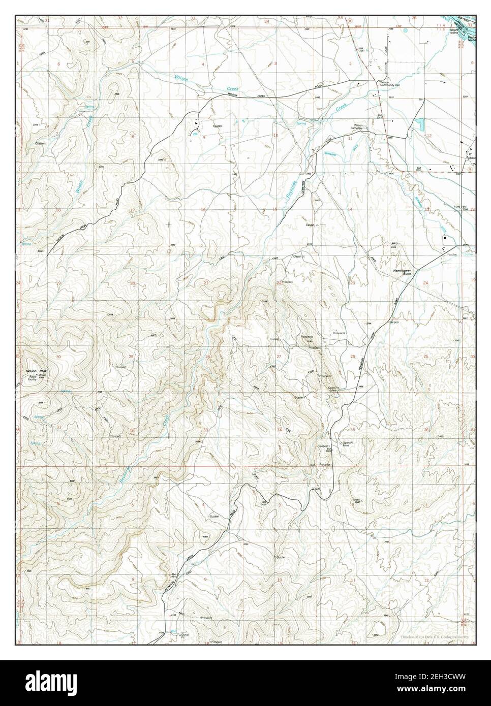 Wilson Peak, Idaho, map 1992, 1:24000, United States of America by ...