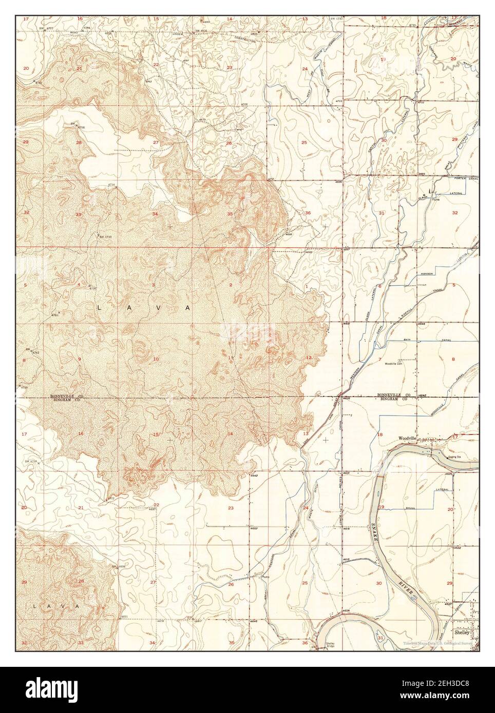 Woodville, Idaho, map 1950, 1:24000, United States of America by ...
