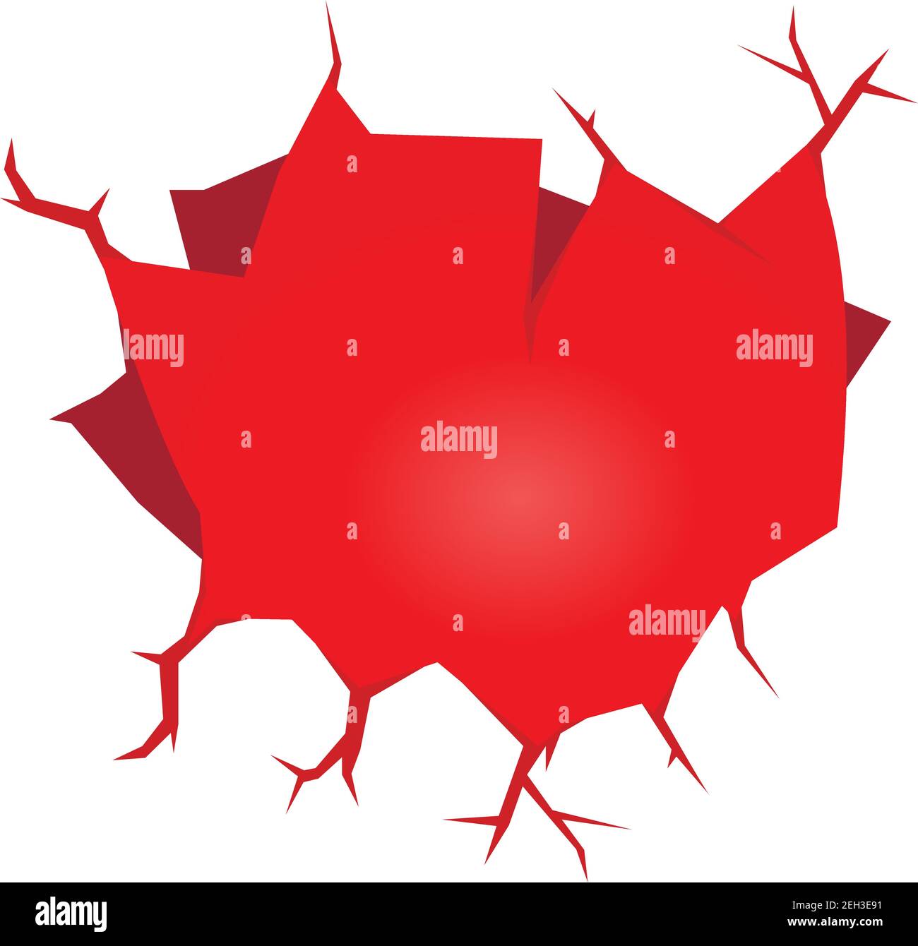 Crack cartoon icon. Isometric illustration of crack cartoon vector icon ...