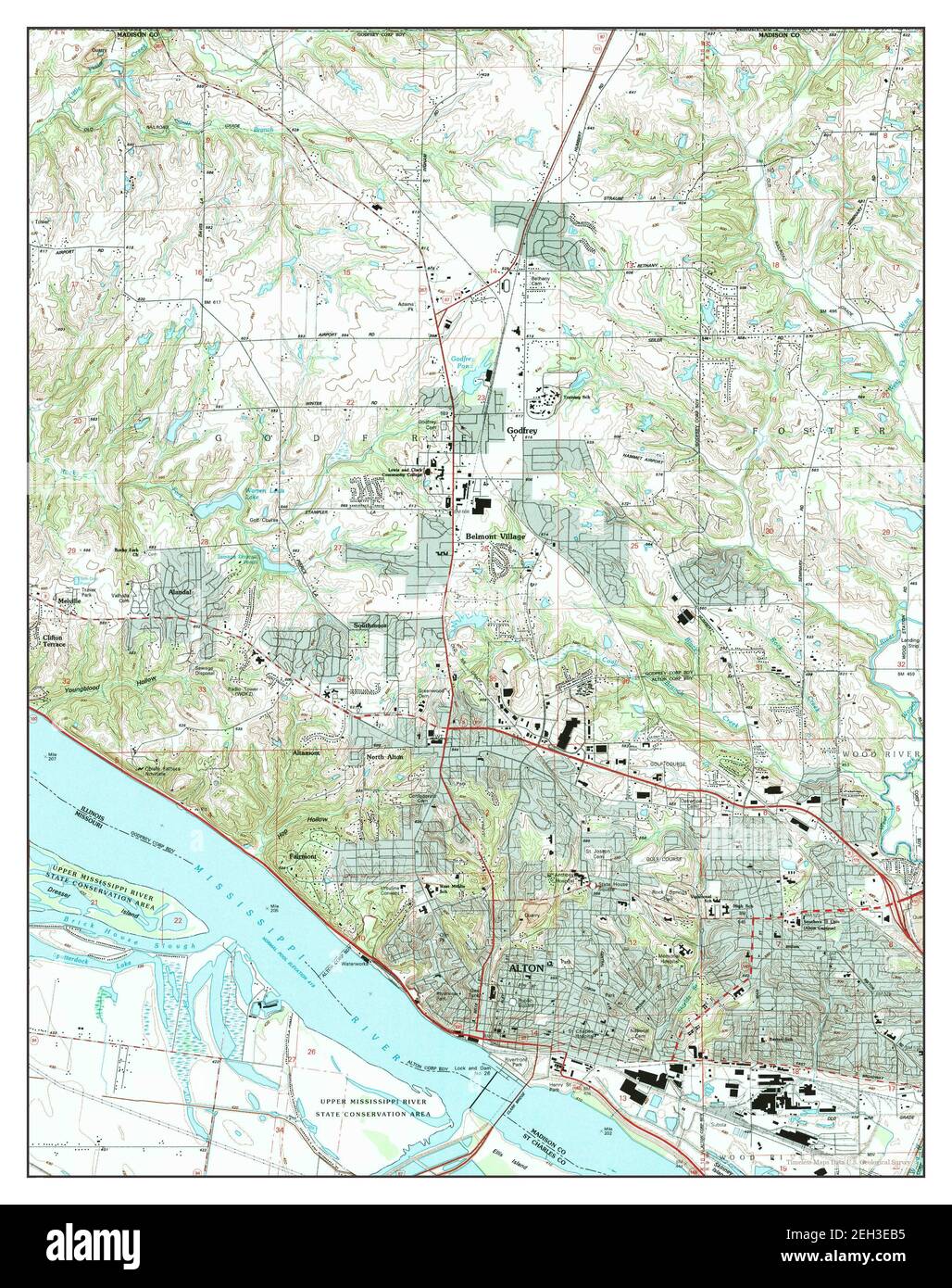 Alton illinois map hi-res stock photography and images - Alamy