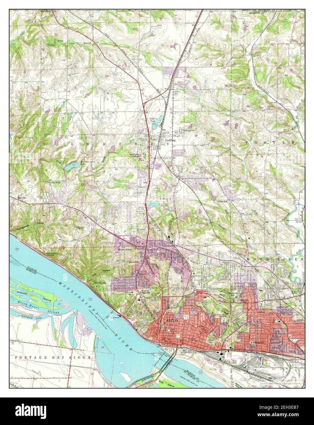 Alton illinois map hi-res stock photography and images - Alamy