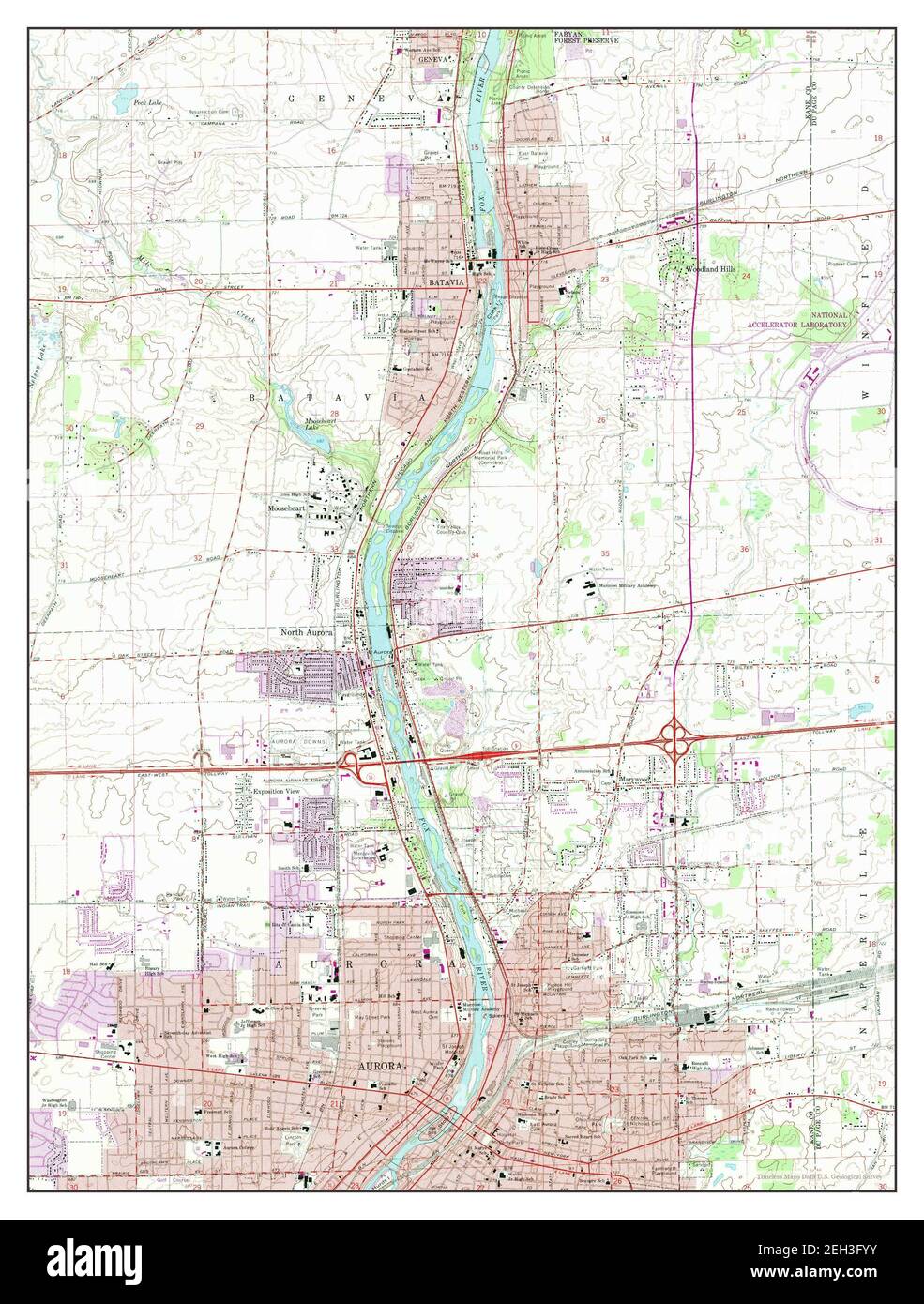 Aurora North, Illinois, map 1964, 1:24000, United States of America by ...