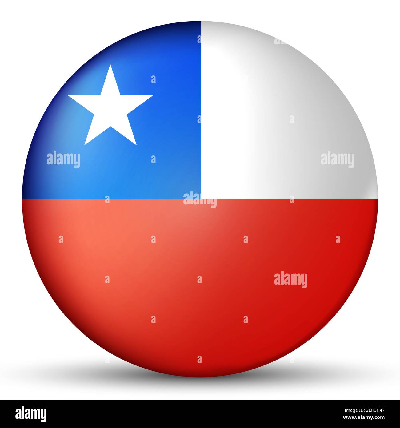 Flag chile realistic 3d Cut Out Stock Images & Pictures - Alamy
