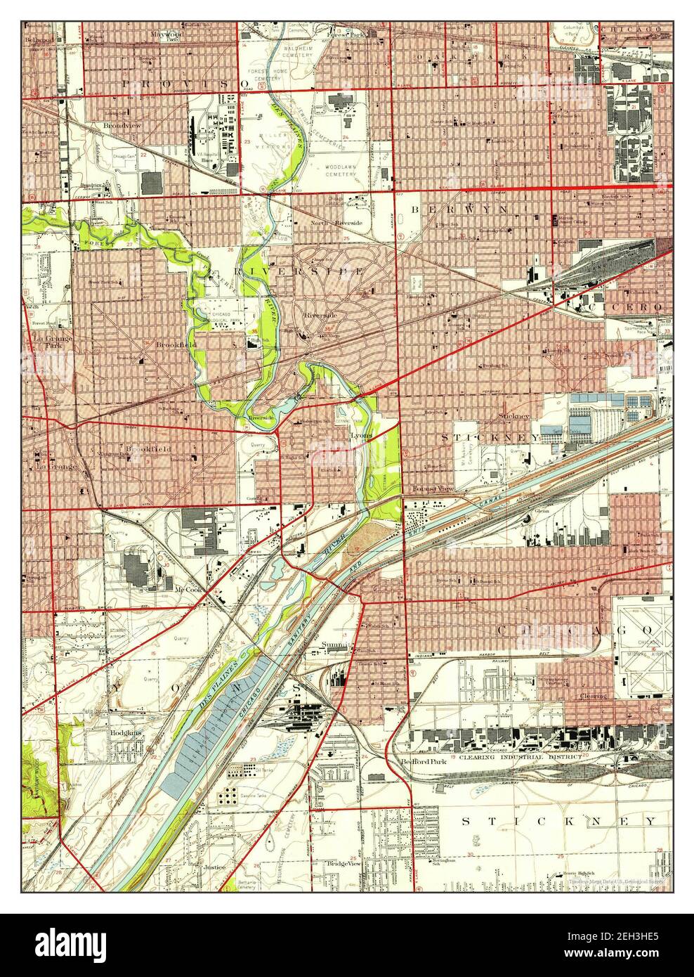 Berwyn, Illinois, map 1953, 1:24000, United States of America by ...
