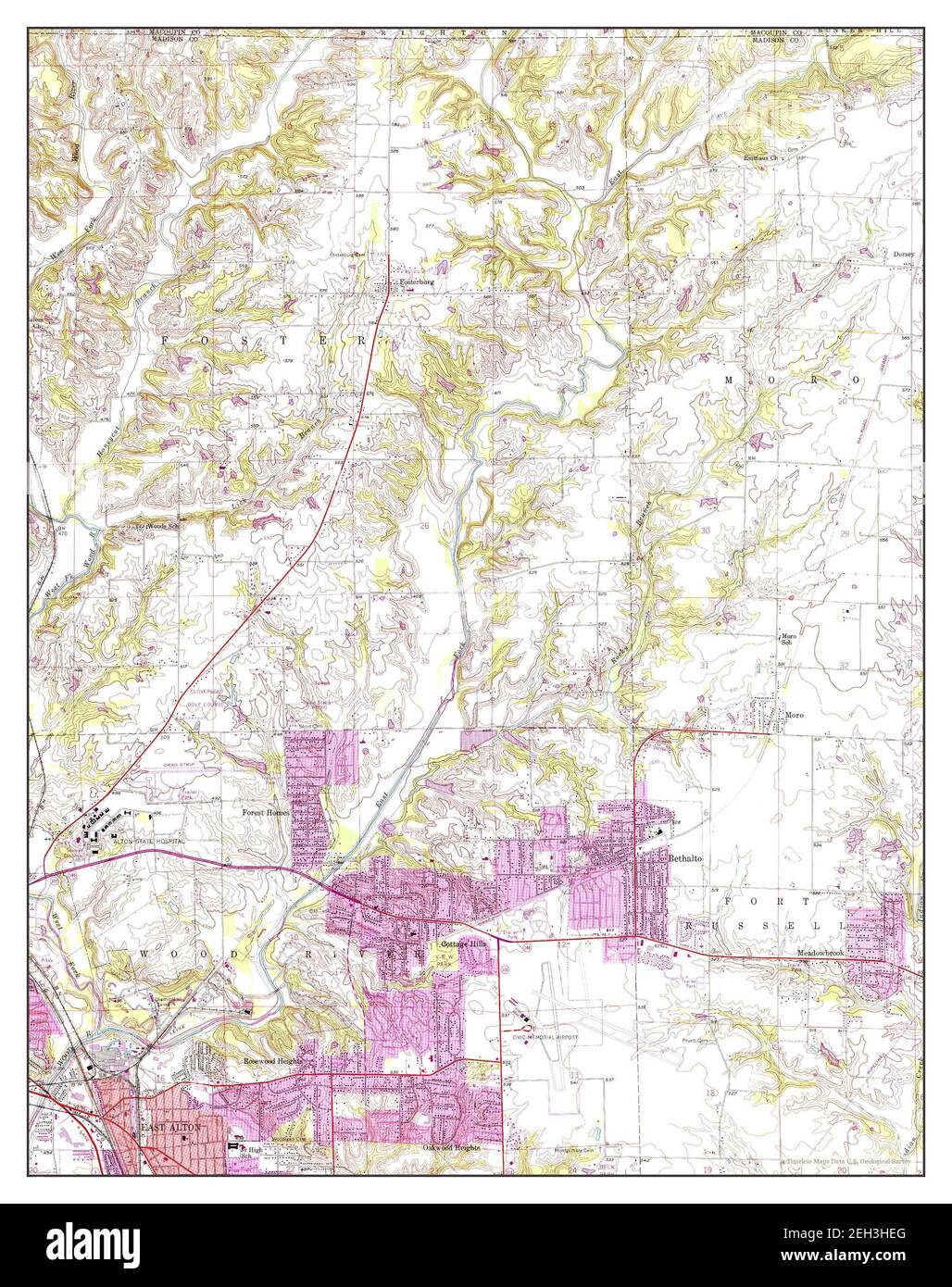 Bethalto, Illinois, map 1954, 1:24000, United States of America by ...