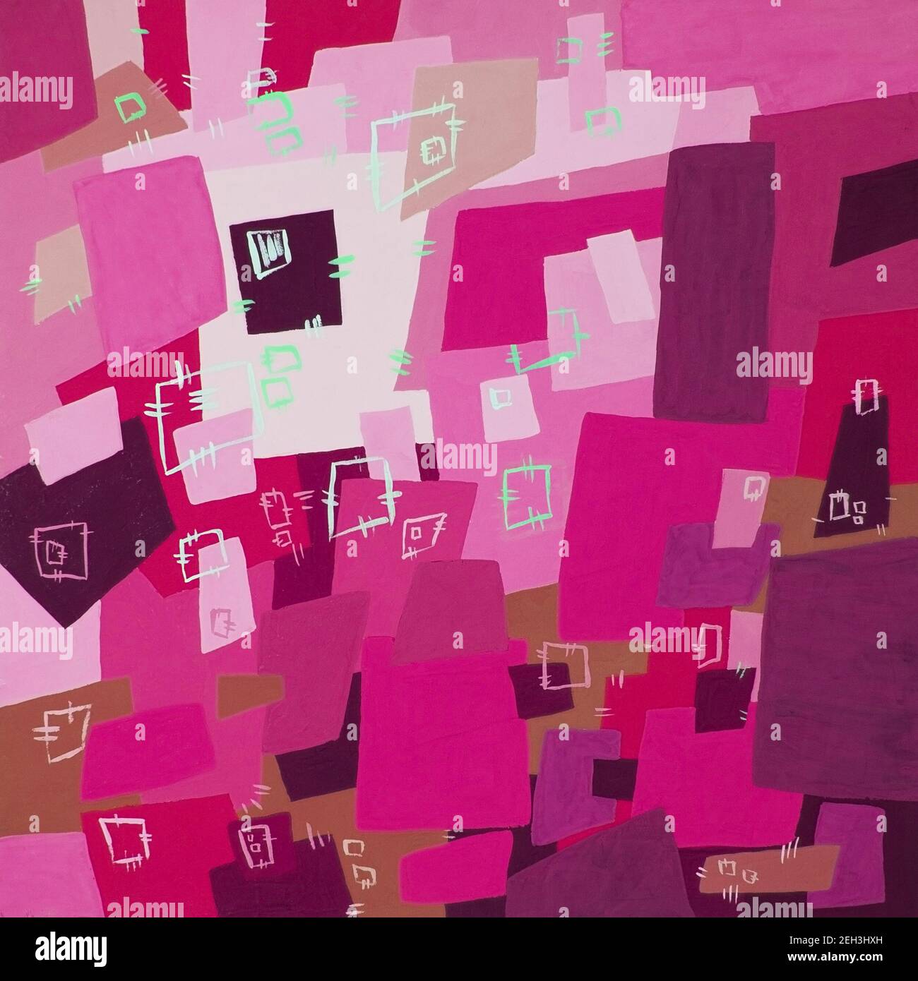 Abstract illustration with fabric texture. Ethnic background with ...