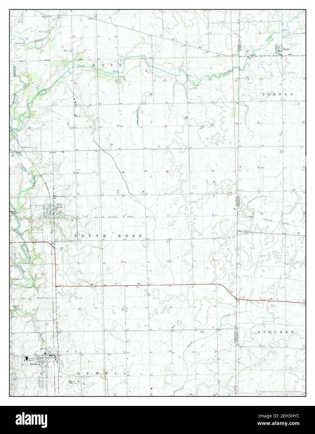 Bismarck, Illinois, map 1964, 1:24000, United States of America by ...
