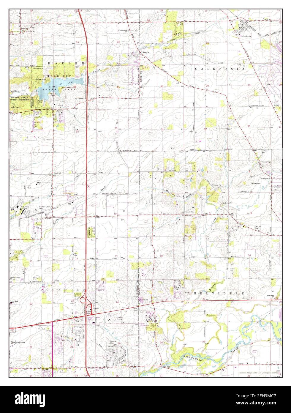 Caledonia, Illinois, map 1970, 1:24000, United States of America by ...