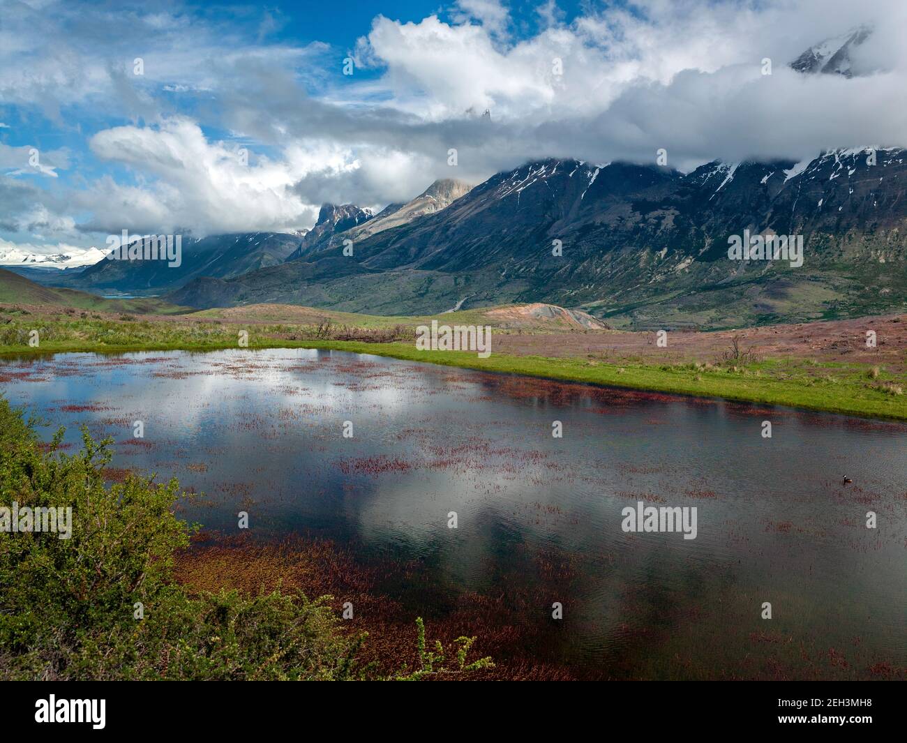 The lakes and mountains of Torres Del Paine National Park in Patagonia ...