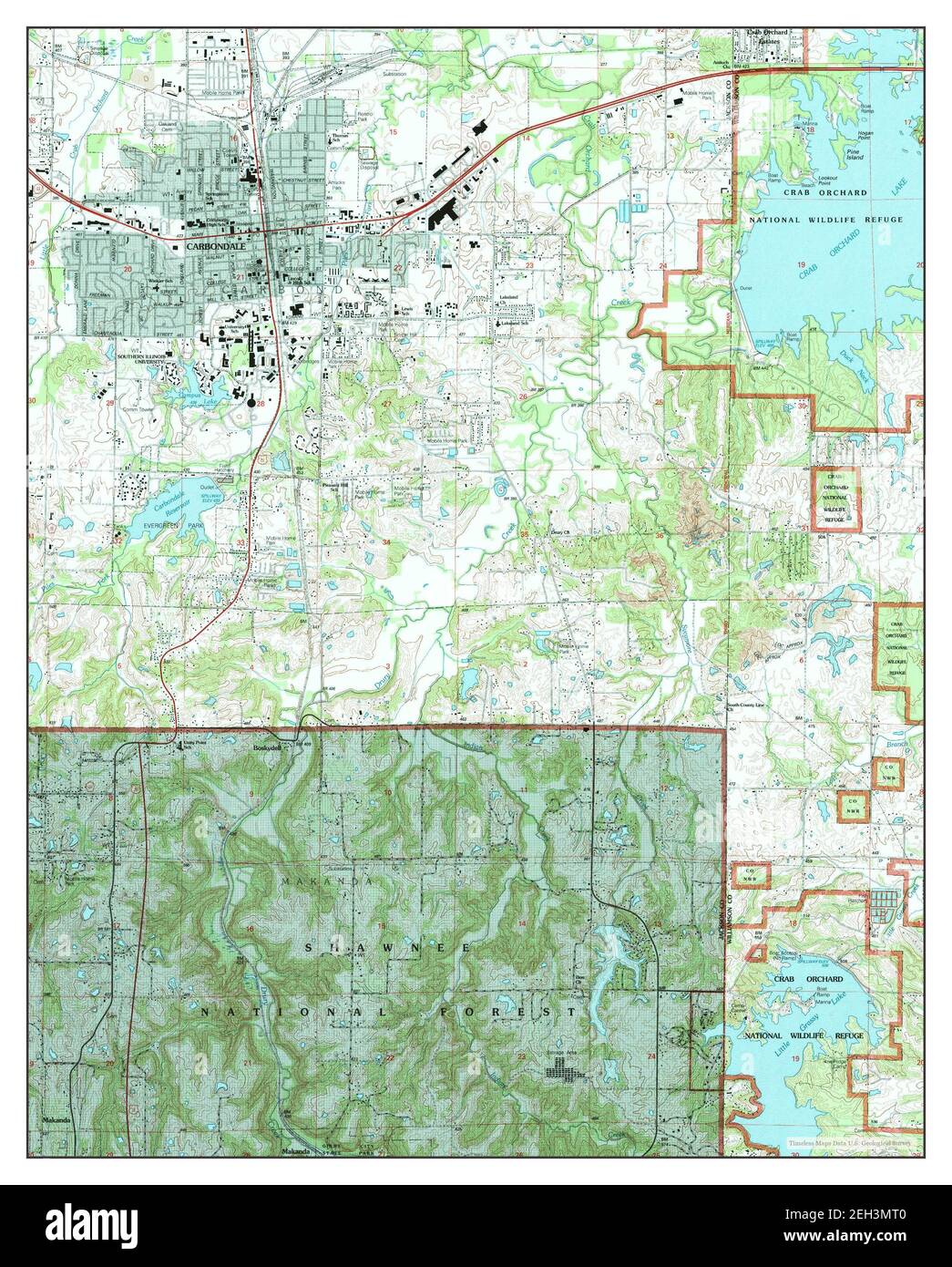Carbondale map hi-res stock photography and images - Alamy