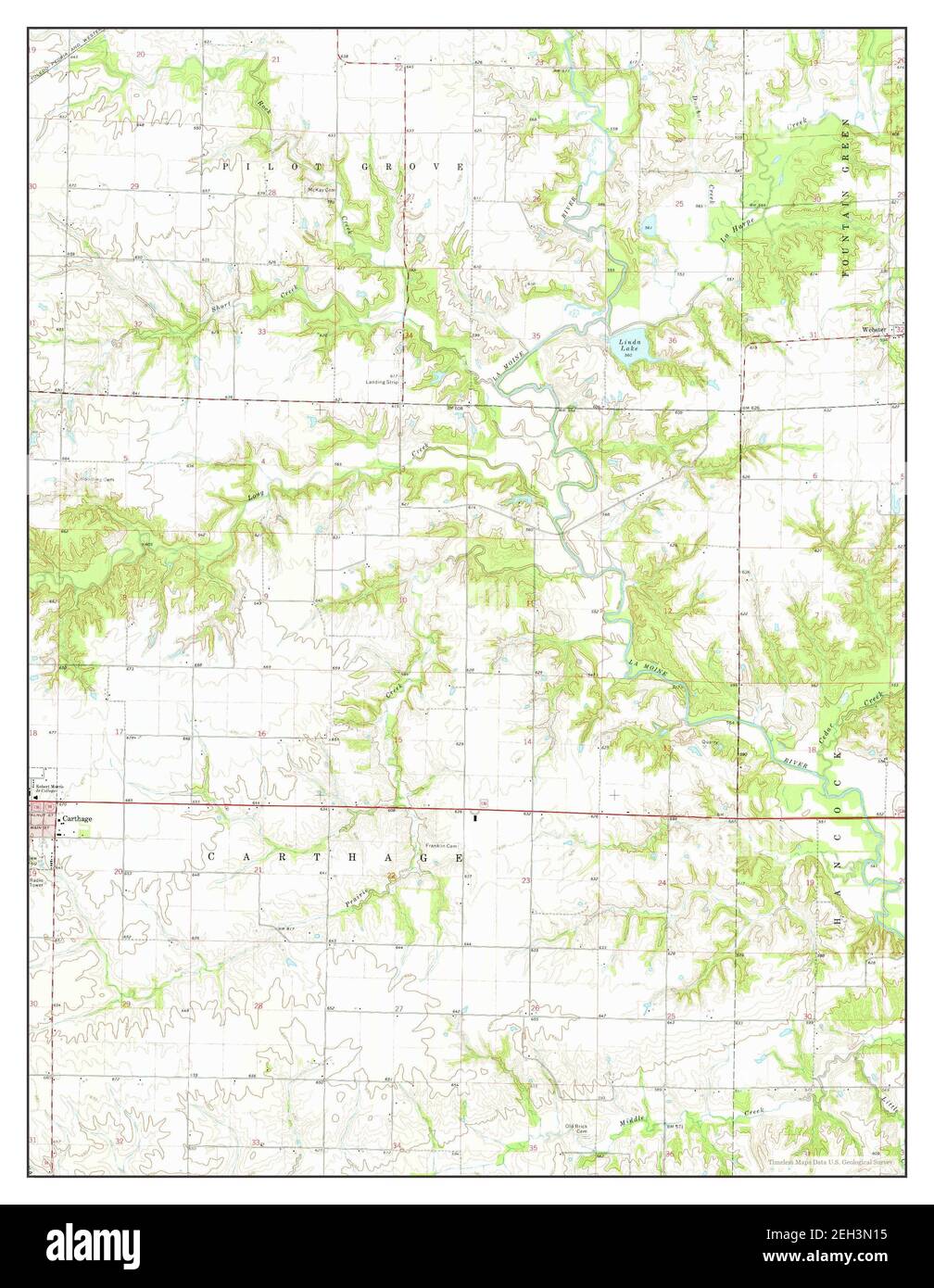 Carthage East, Illinois, map 1974, 1:24000, United States of America by ...