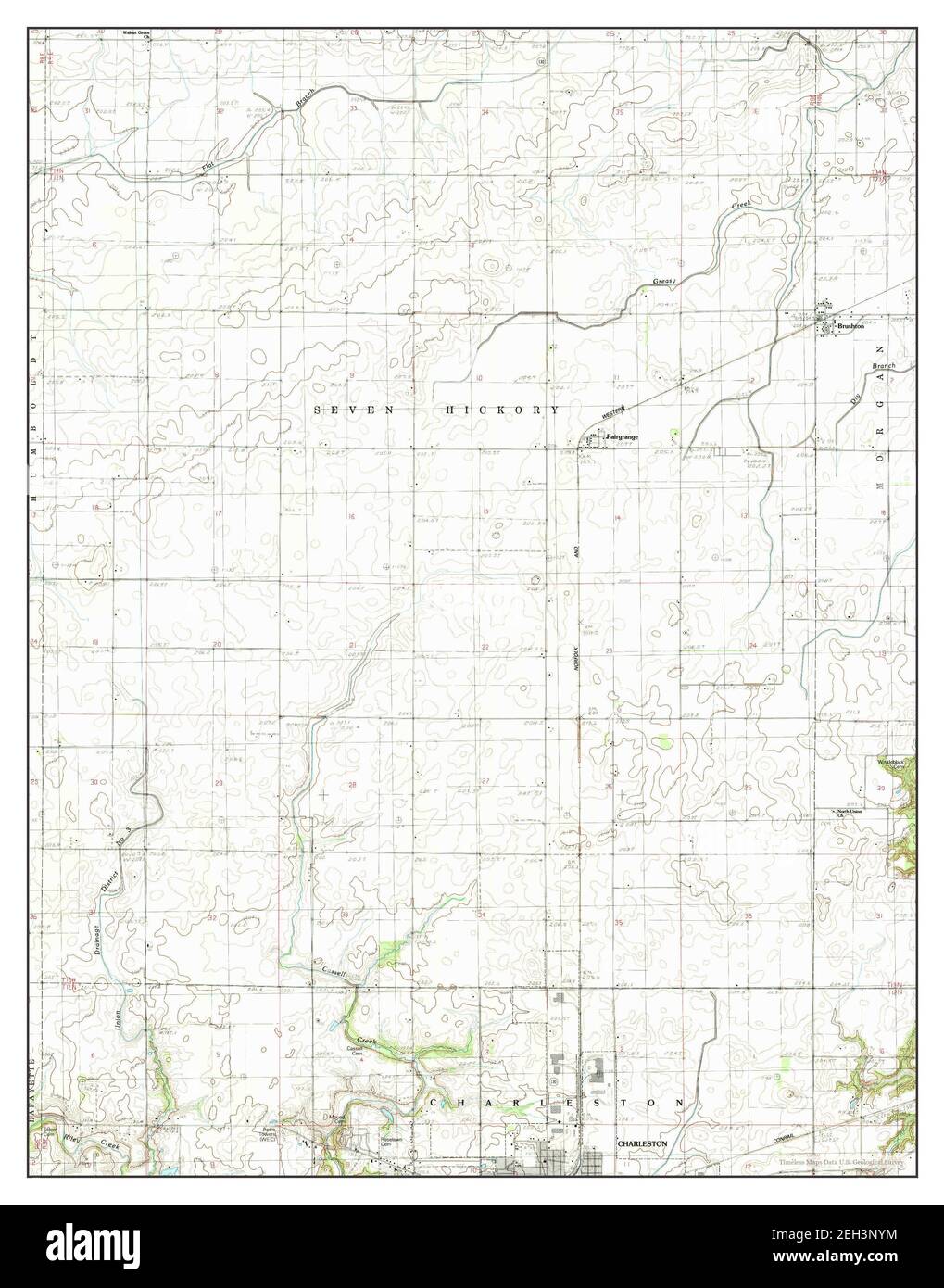 Charleston North, Illinois, map 1982, 1:24000, United States of America ...