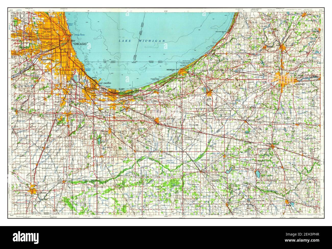 Chicago historic map hi-res stock photography and images - Alamy