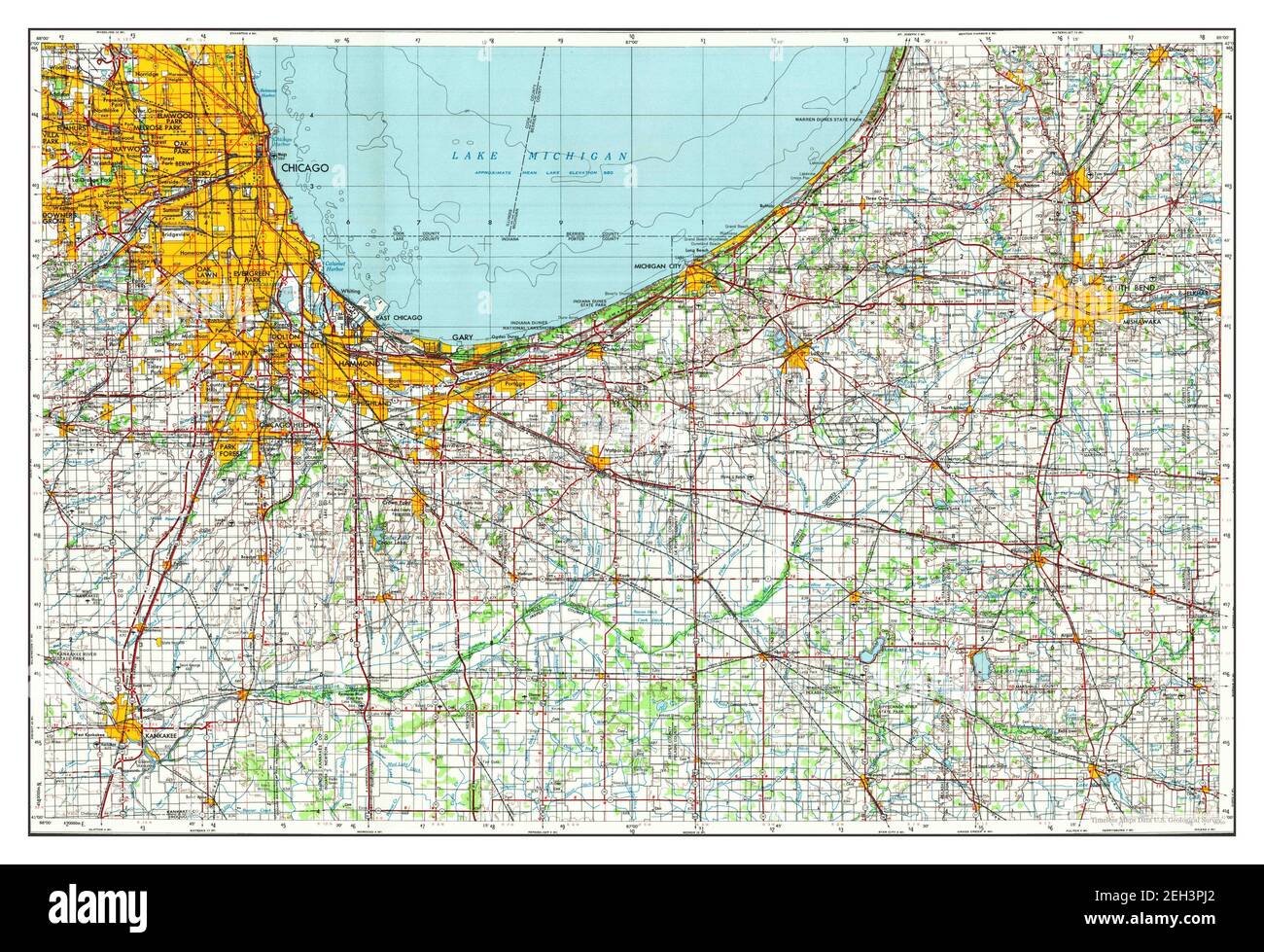 Chicago historic map hi-res stock photography and images - Alamy