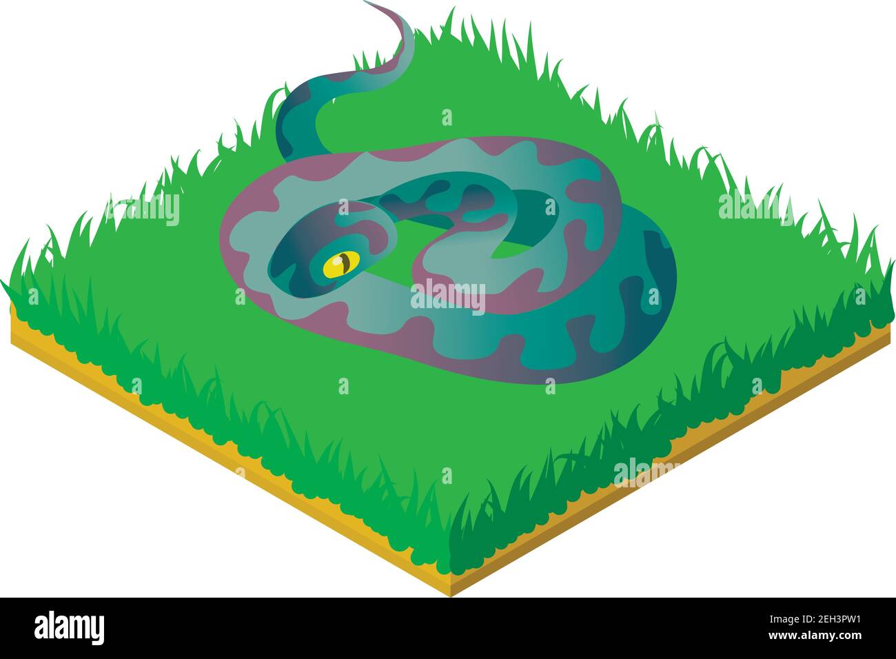 Snake icon. Isometric illustration of snake vector icon for web Stock ...
