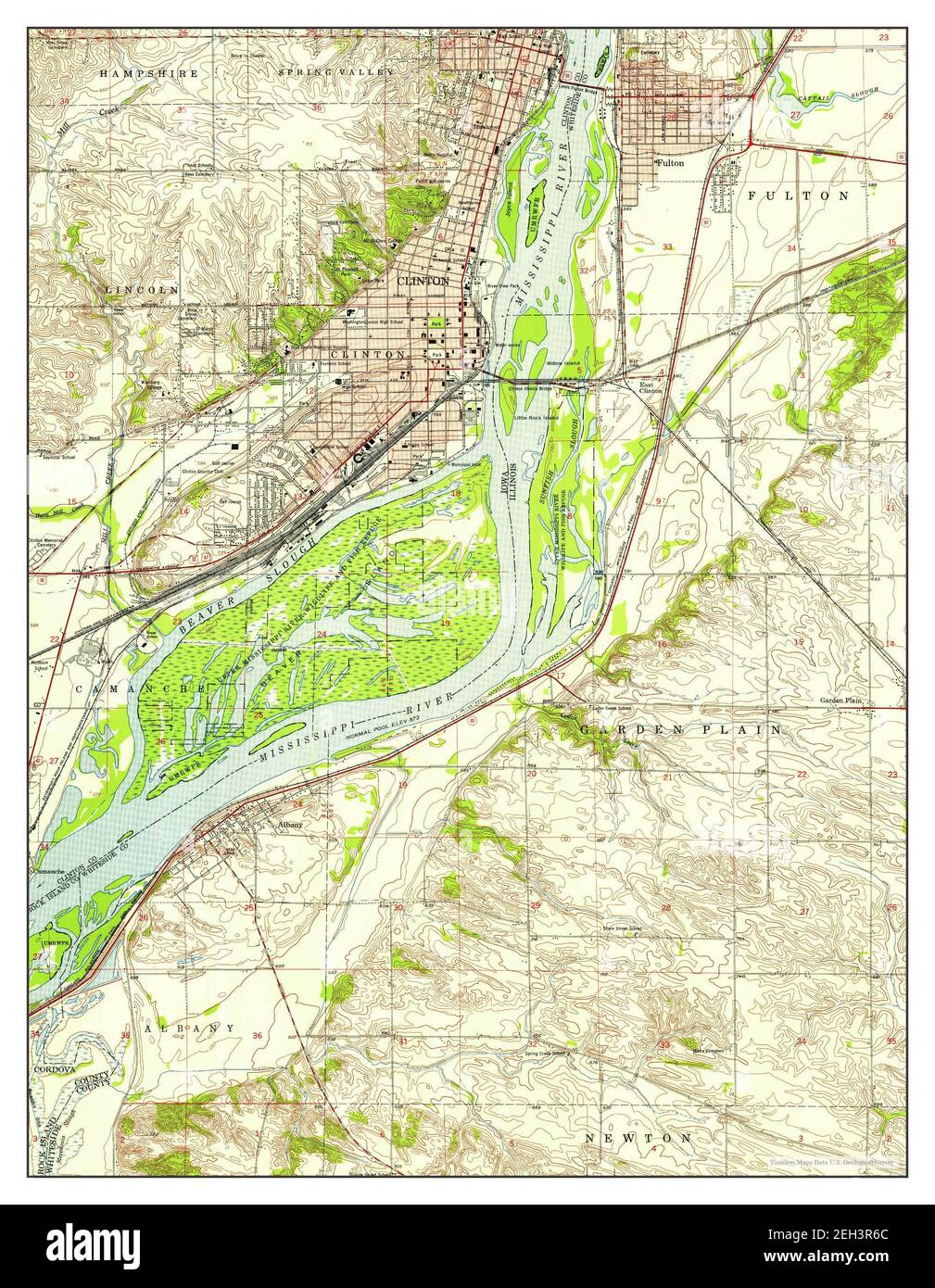 Clinton, Illinois, map 1953, 1:24000, United States of America by ...