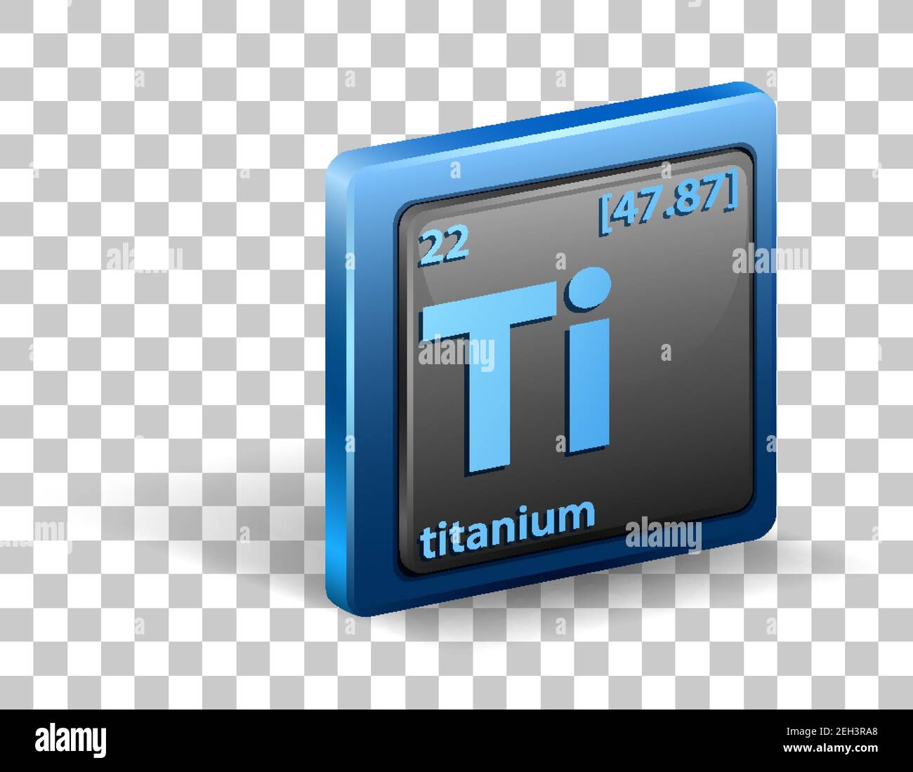 Titanium chemical element. Chemical symbol with atomic number and ...