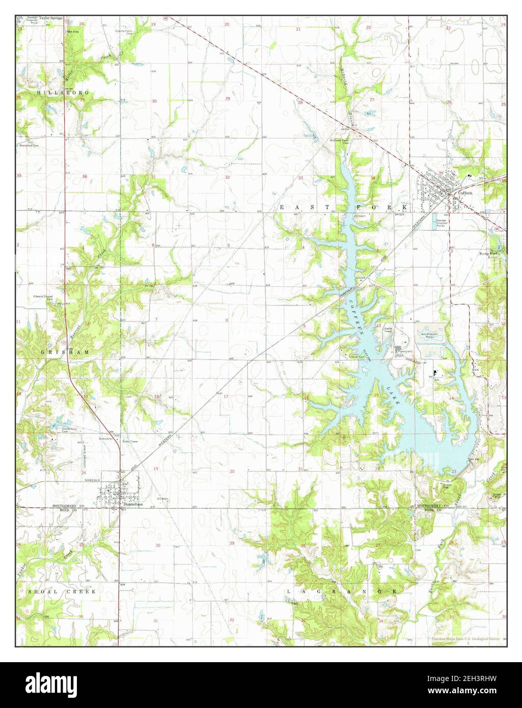 Coffeen, Illinois, map 1974, 1:24000, United States of America by ...