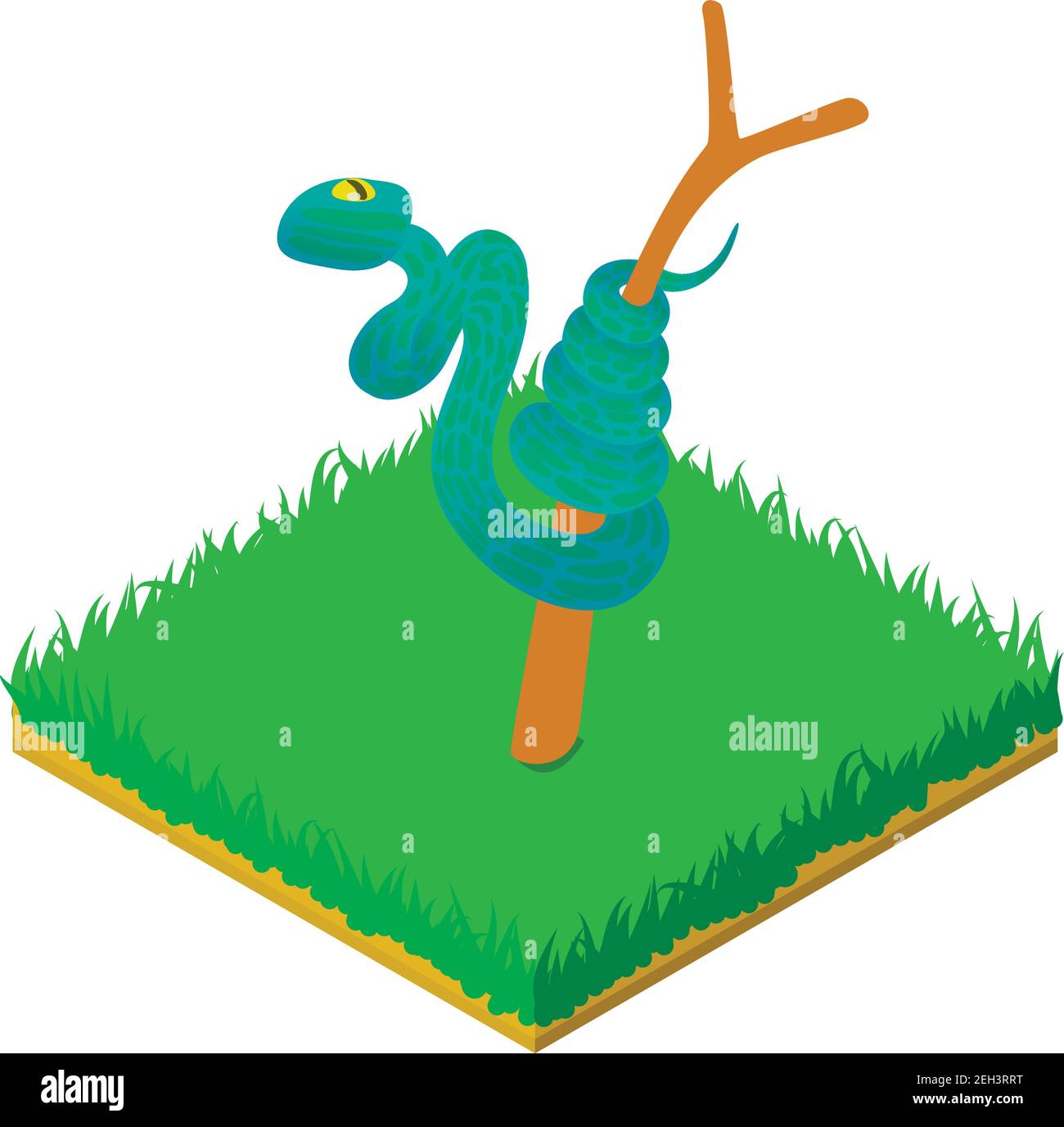 Blue viper icon. Isometric illustration of blue viper vector icon for ...