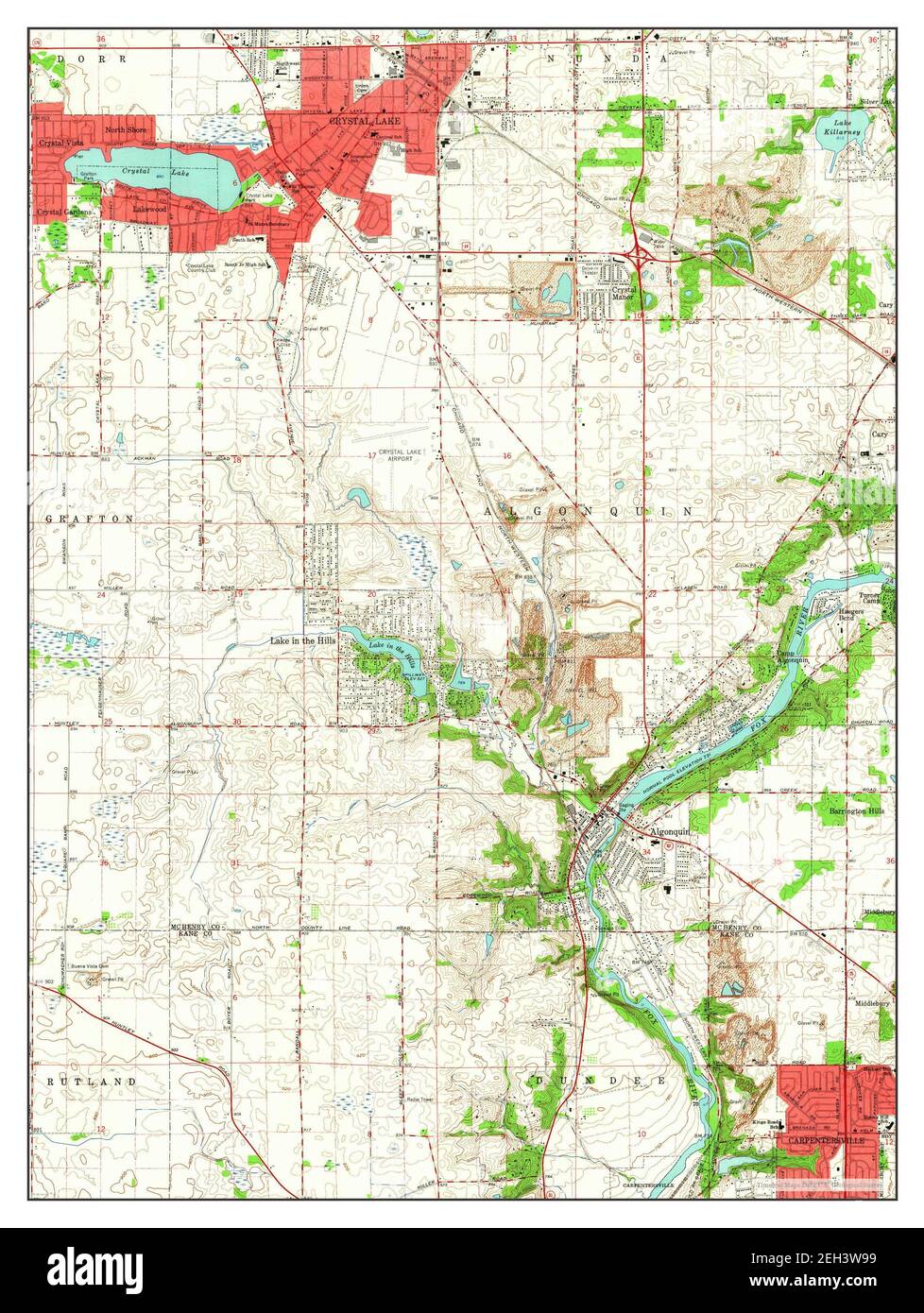 Map of lake crystal Cut Out Stock Images & Pictures - Alamy