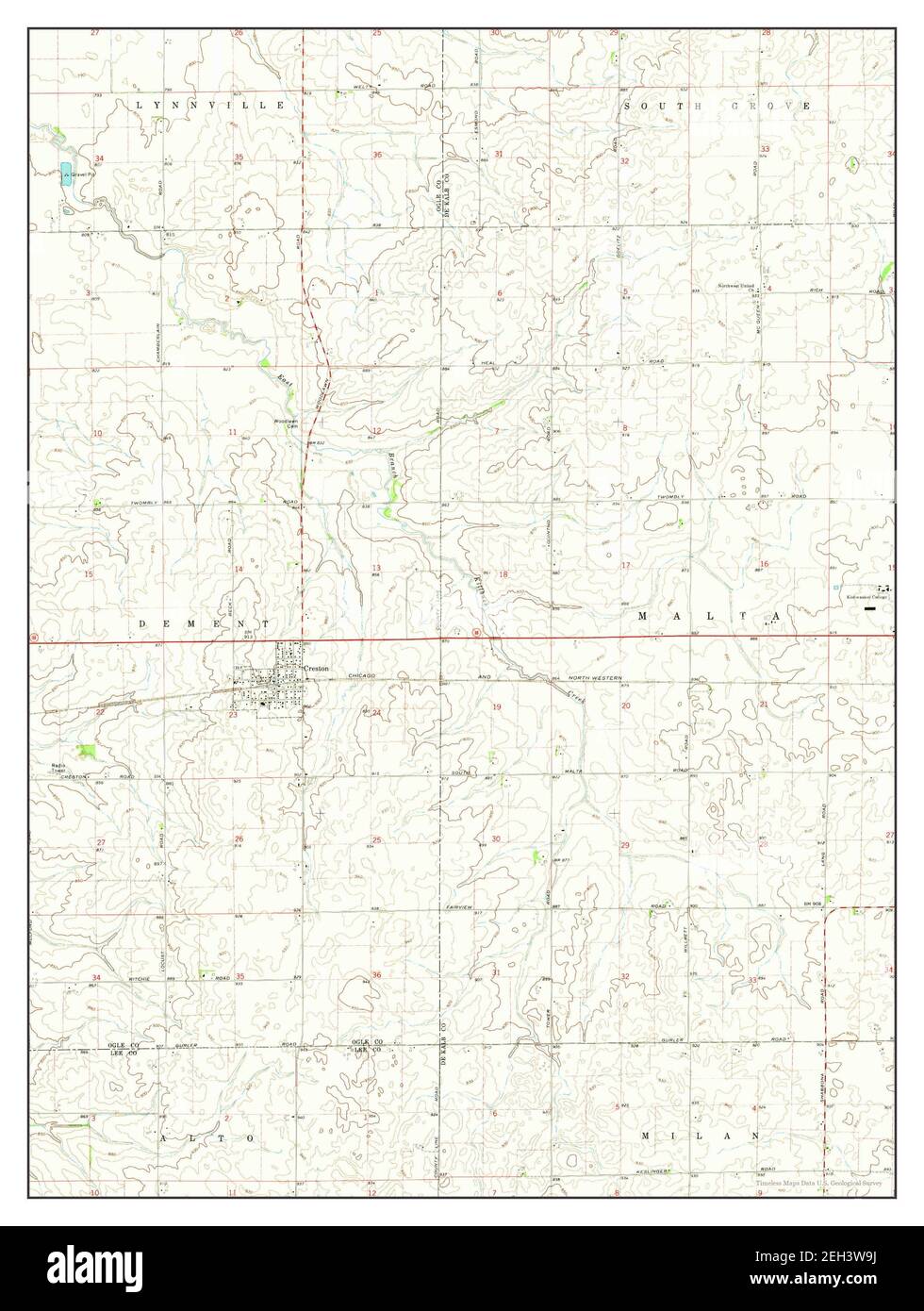 Creston map hi-res stock photography and images - Alamy