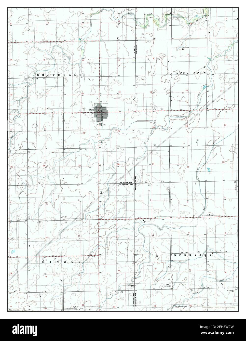 Dana, Illinois, map 1999, 1:24000, United States of America by Timeless ...