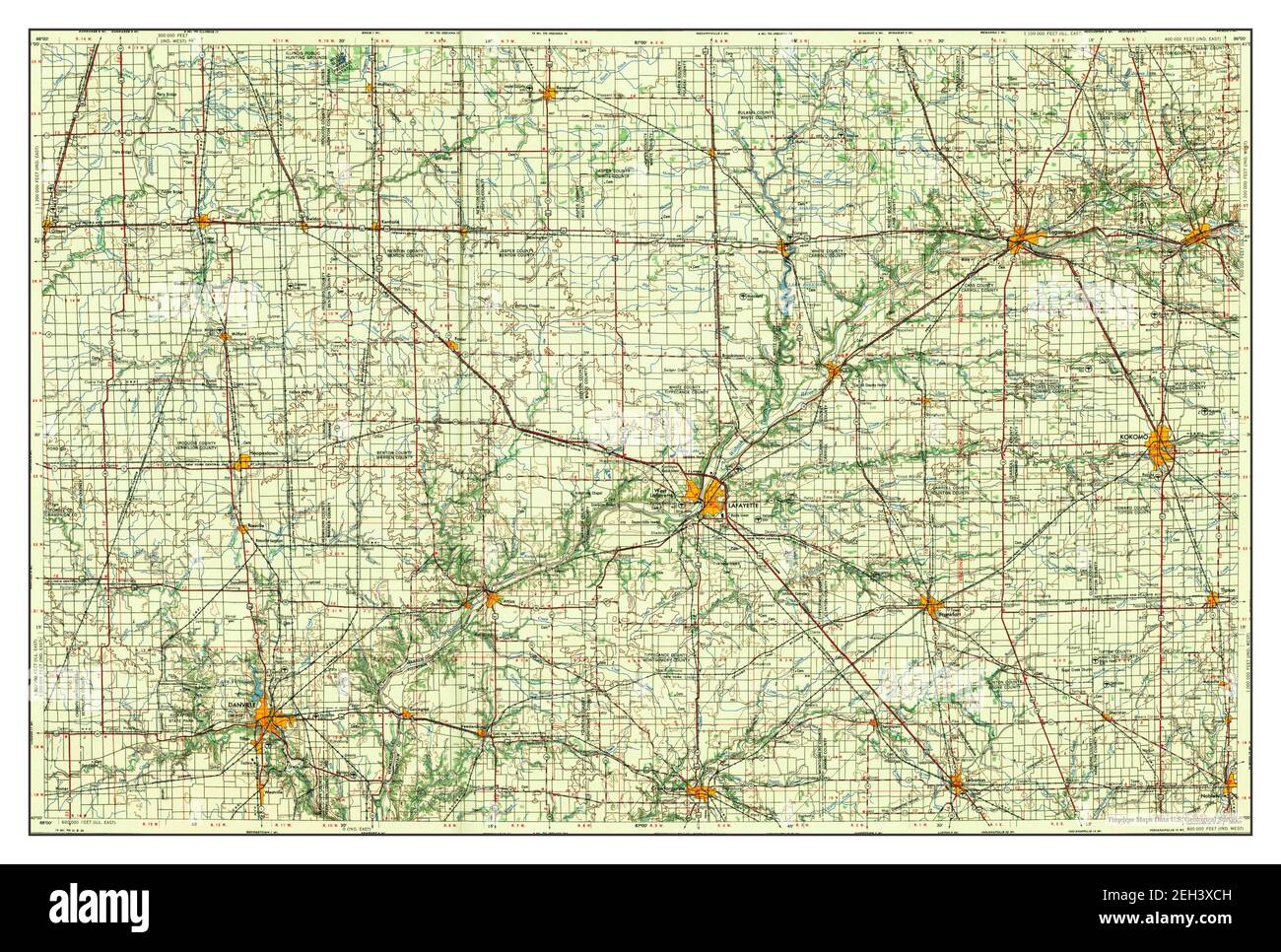 Danville map Cut Out Stock Images & Pictures - Alamy