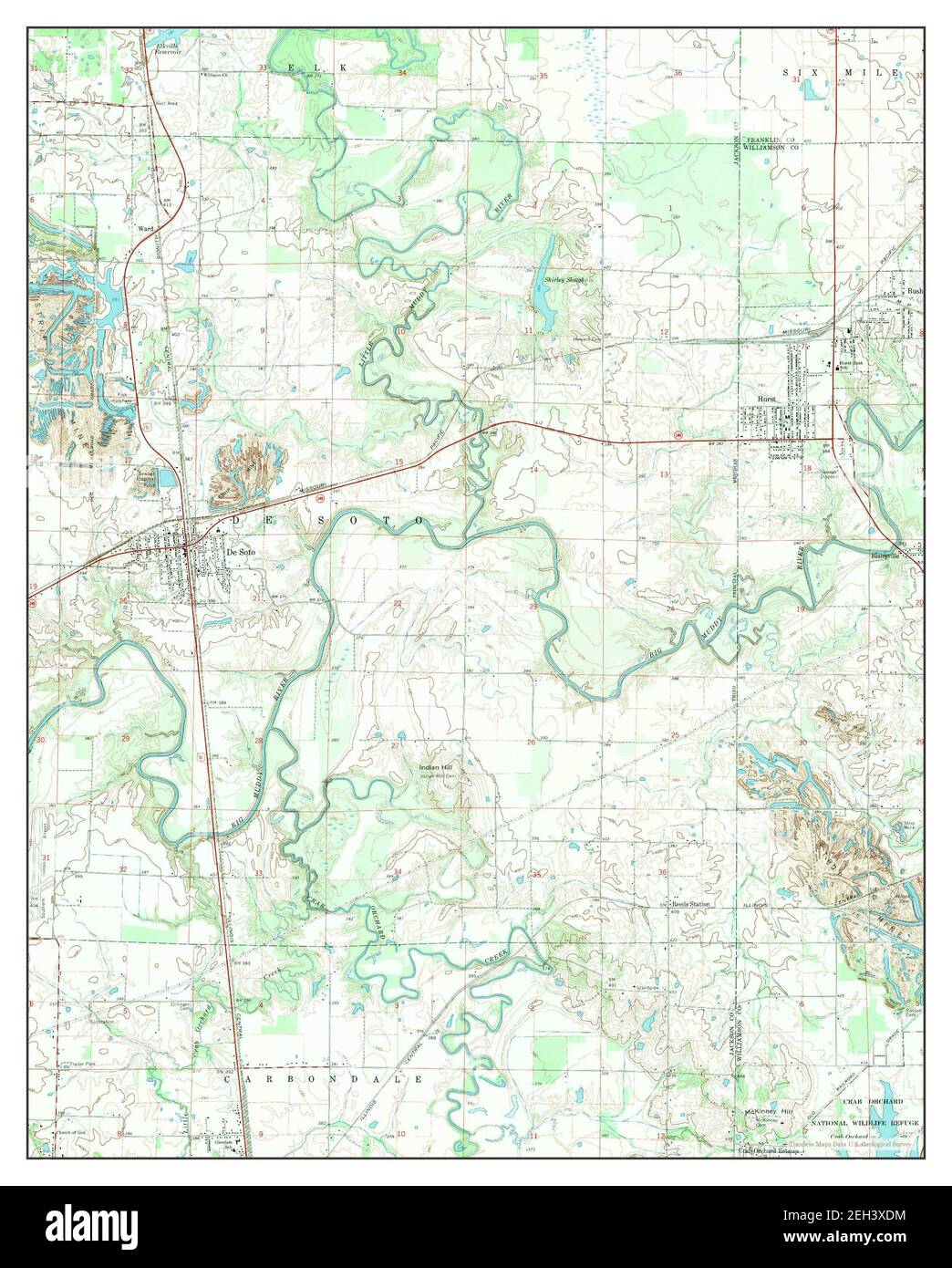 De Soto, Illinois, map 1968, 1:24000, United States of America by ...