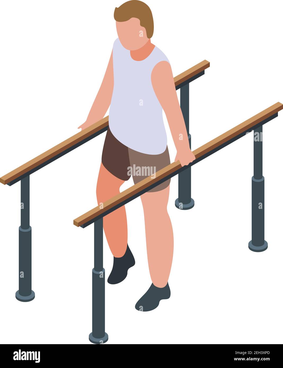 Physical therapist walking icon. Isometric of physical therapist ...