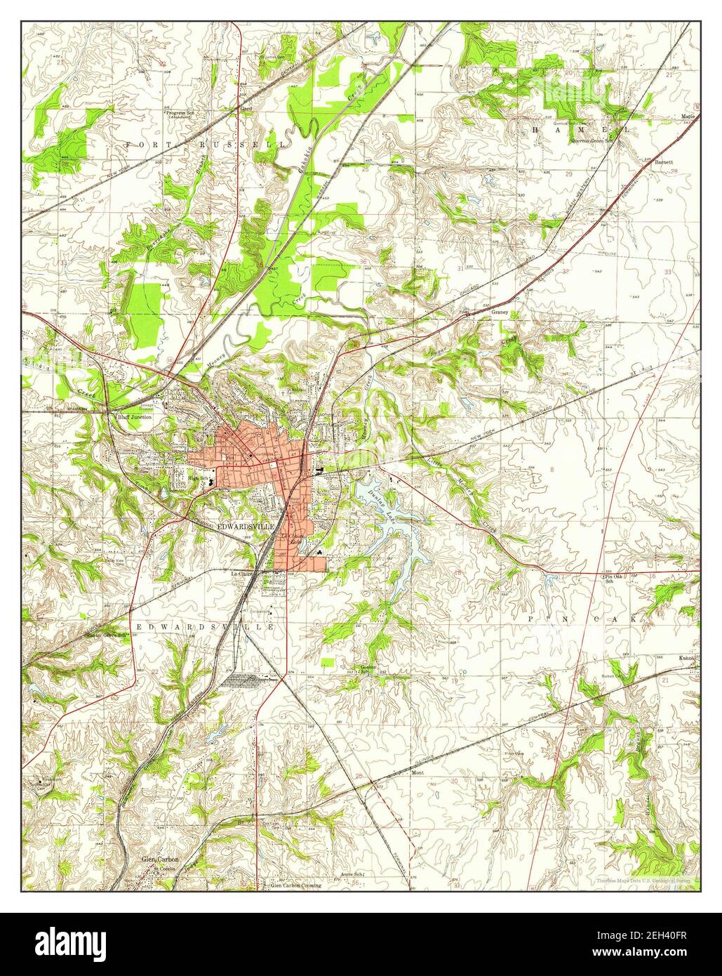 Map of edwardsville hi-res stock photography and images - Alamy