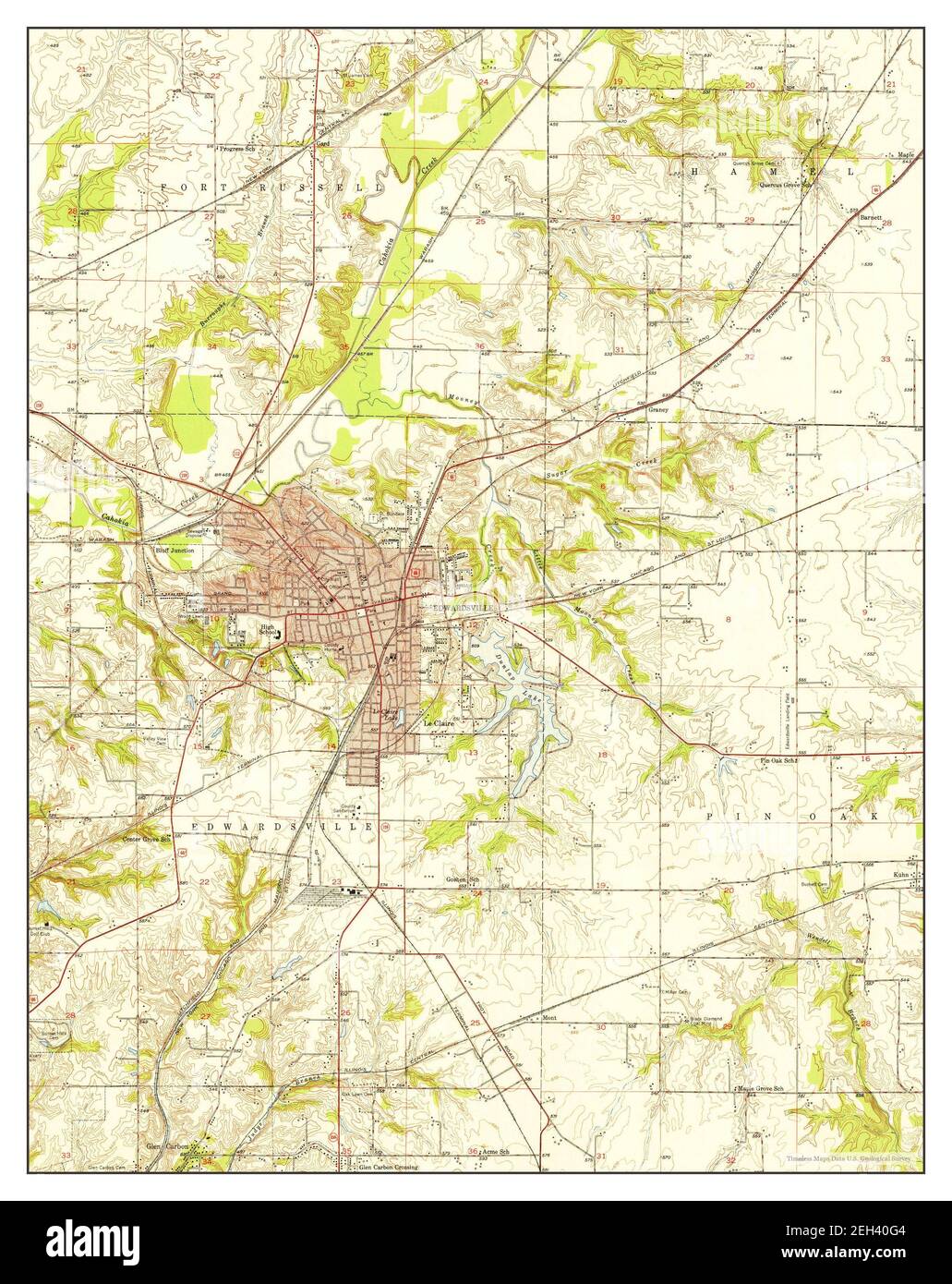 Map of edwardsville hi-res stock photography and images - Alamy