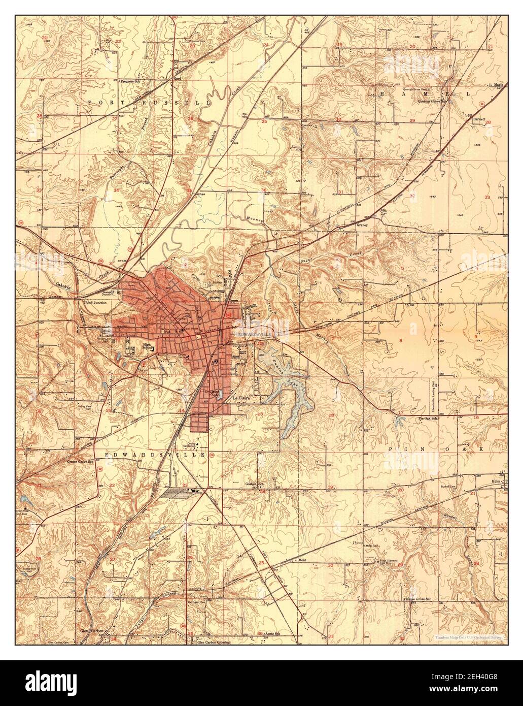 Map of edwardsville hi-res stock photography and images - Alamy