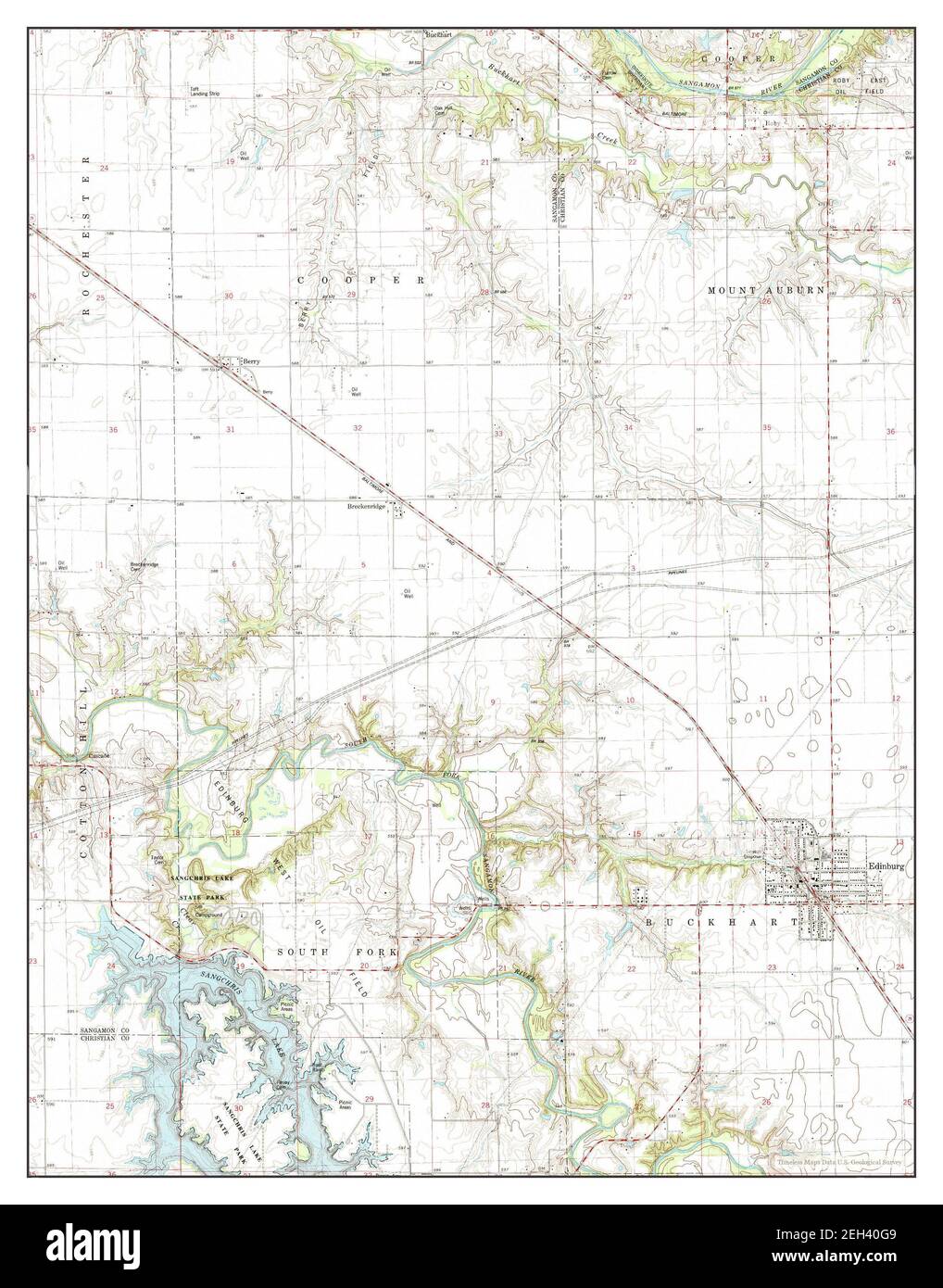 Edinburg, Illinois, map 1982, 1:24000, United States of America by ...