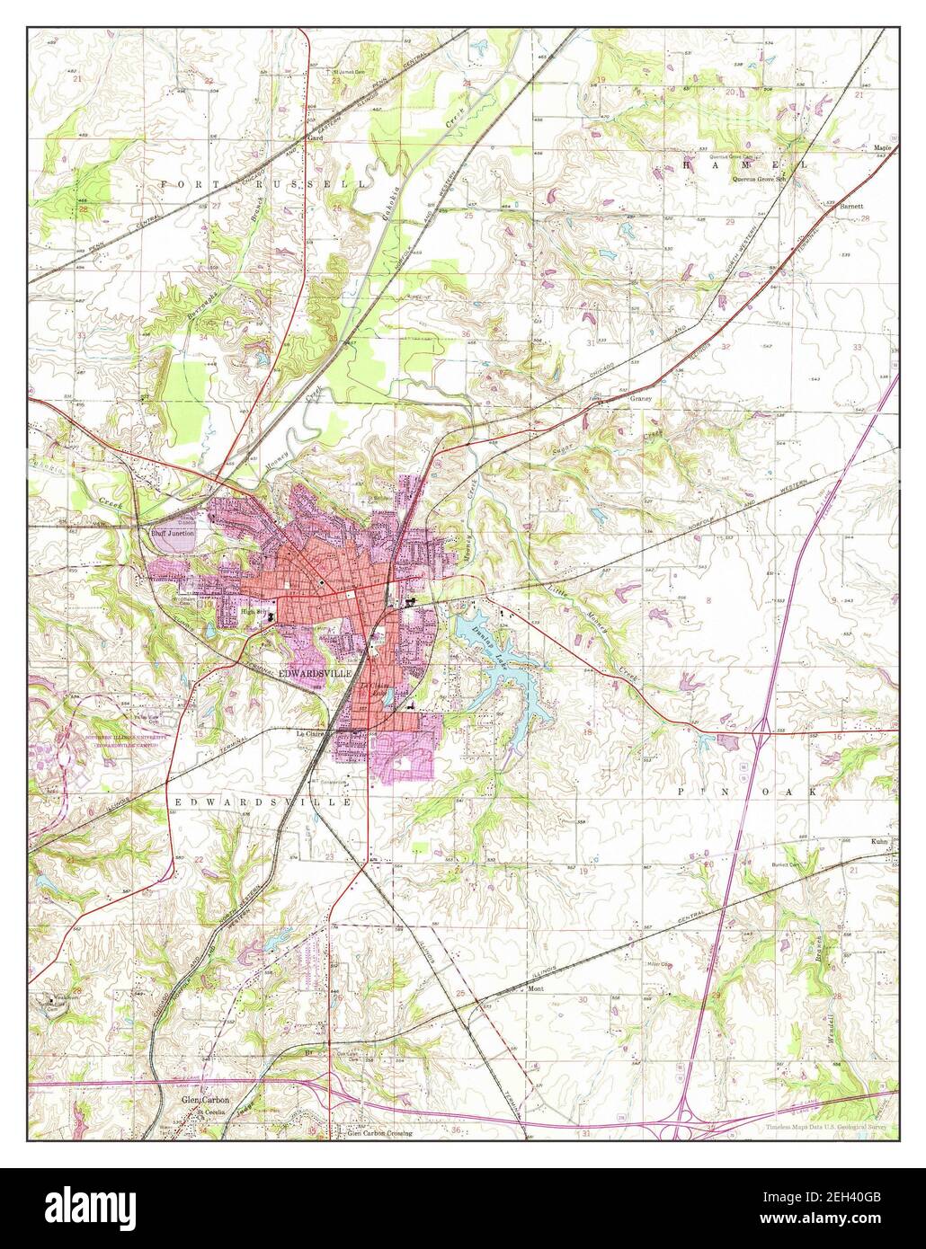 Map of edwardsville hi-res stock photography and images - Alamy